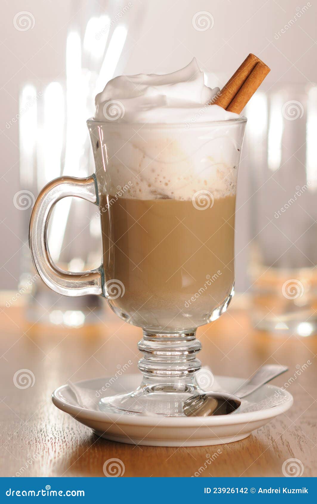 Latte coffee stock photo. Image of cold, saucer, latte - 23926142