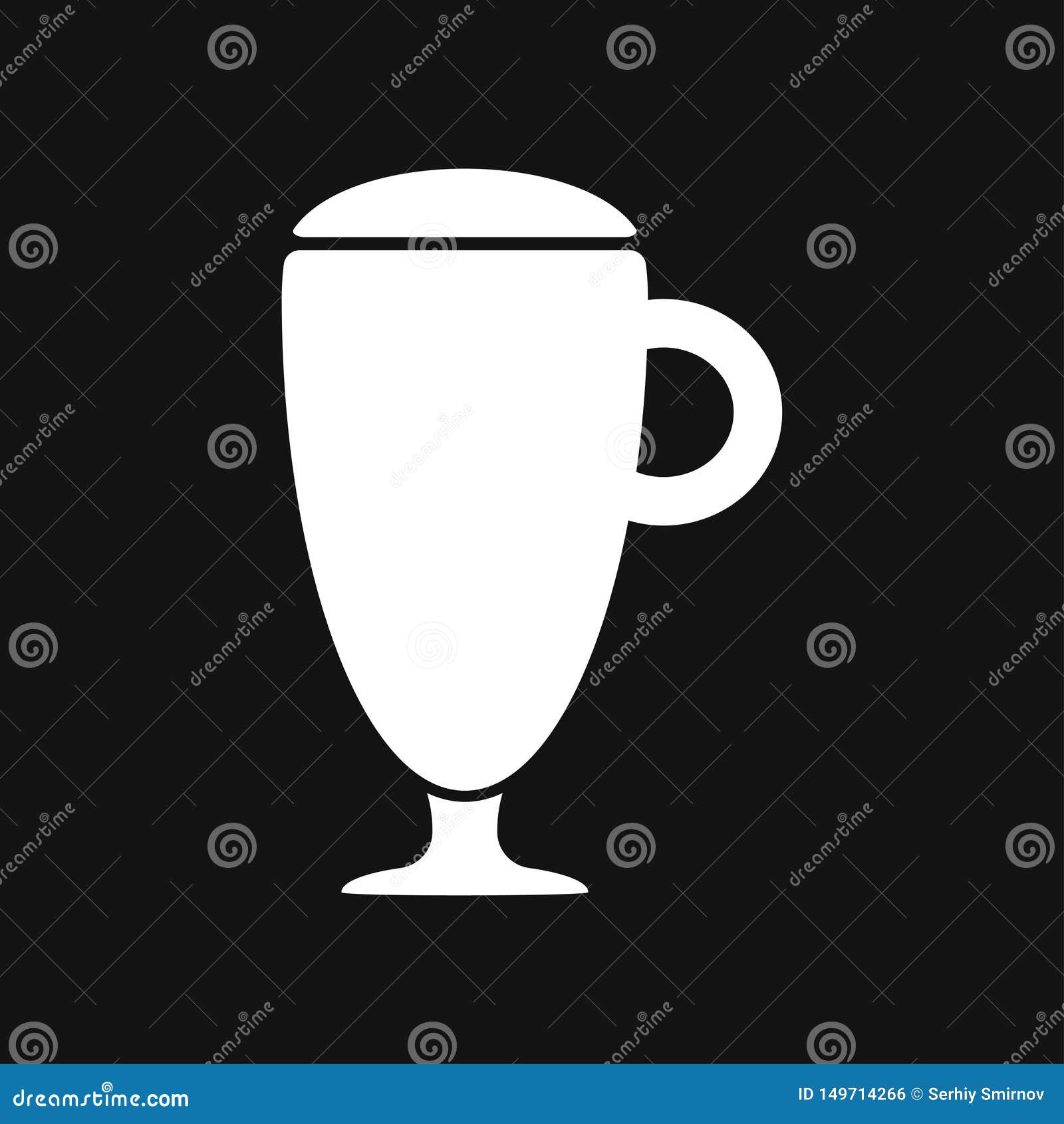 Latte Coffee Icon. Logo, Illustration, Vector Sign Symbol for Design ...
