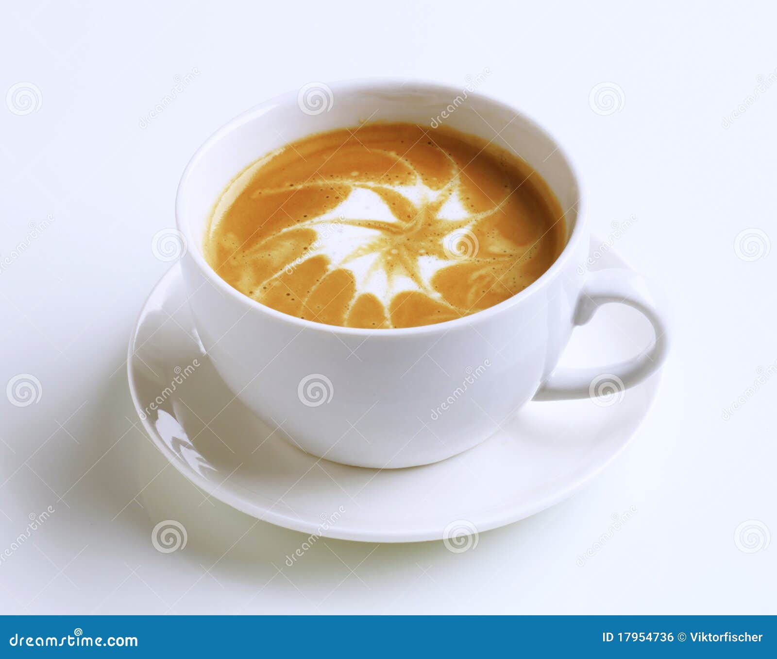 Latte with froth art stock photo. Image of beverage, saucer - 17954736