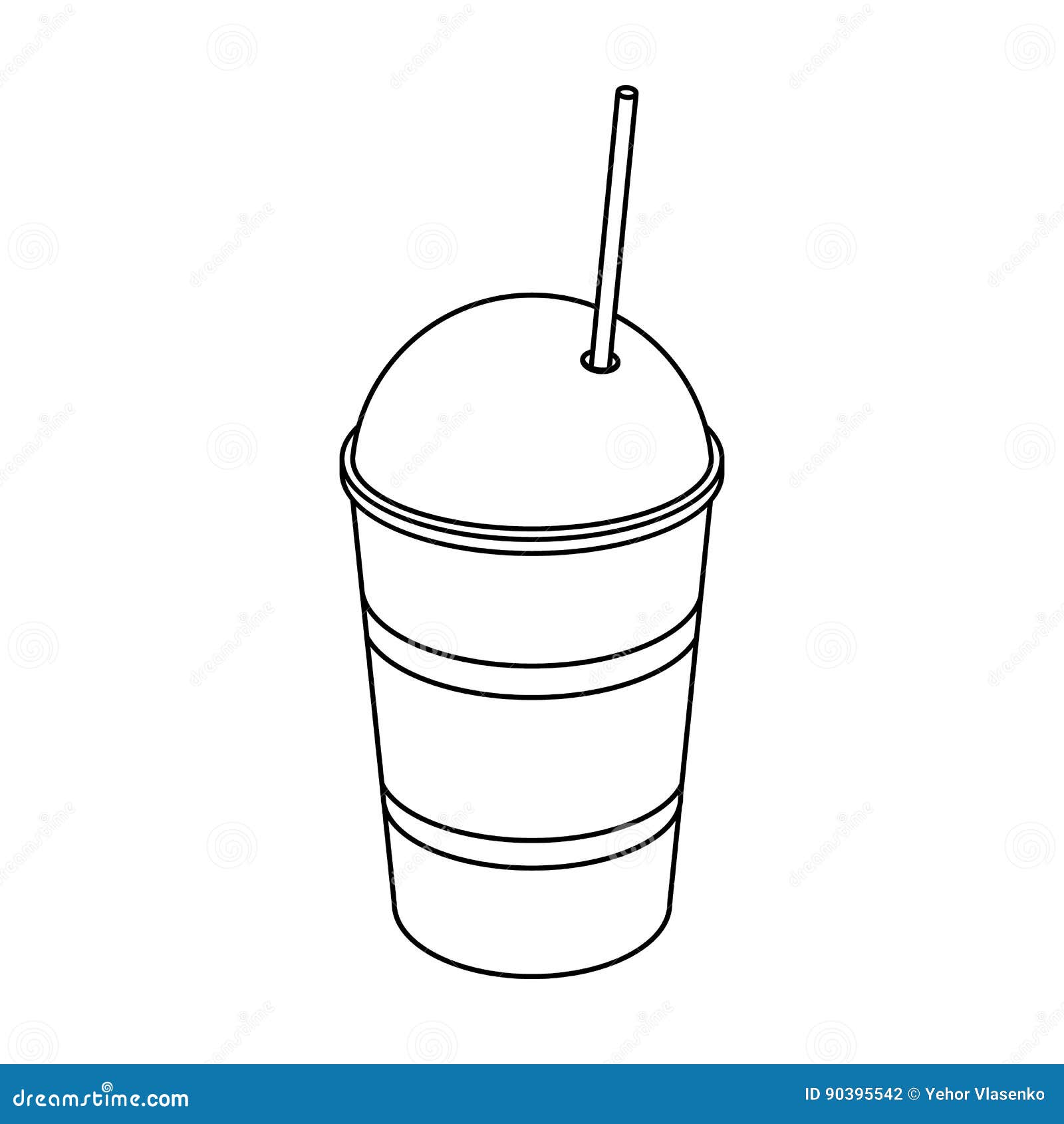 Latte for Take-away.Different Types of Coffee Single Icon in Outline ...