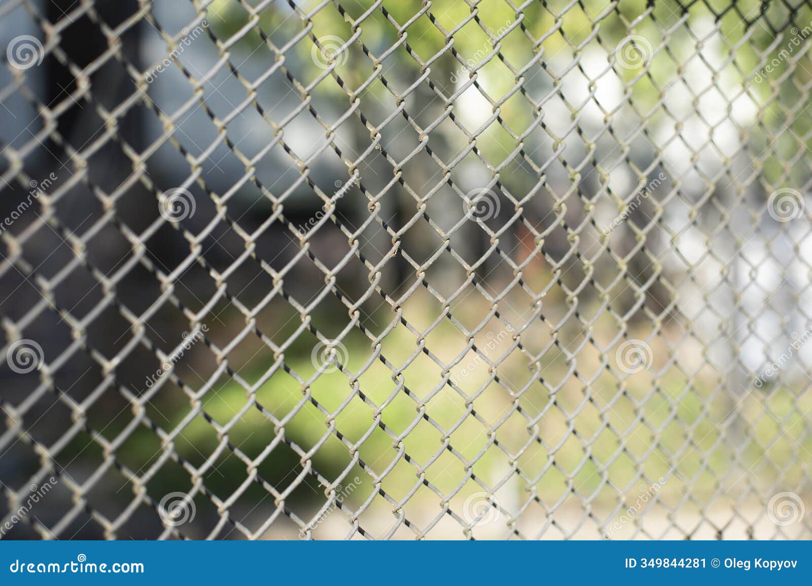 Steel Grating Fence Made With Wire On Old Building Background ...