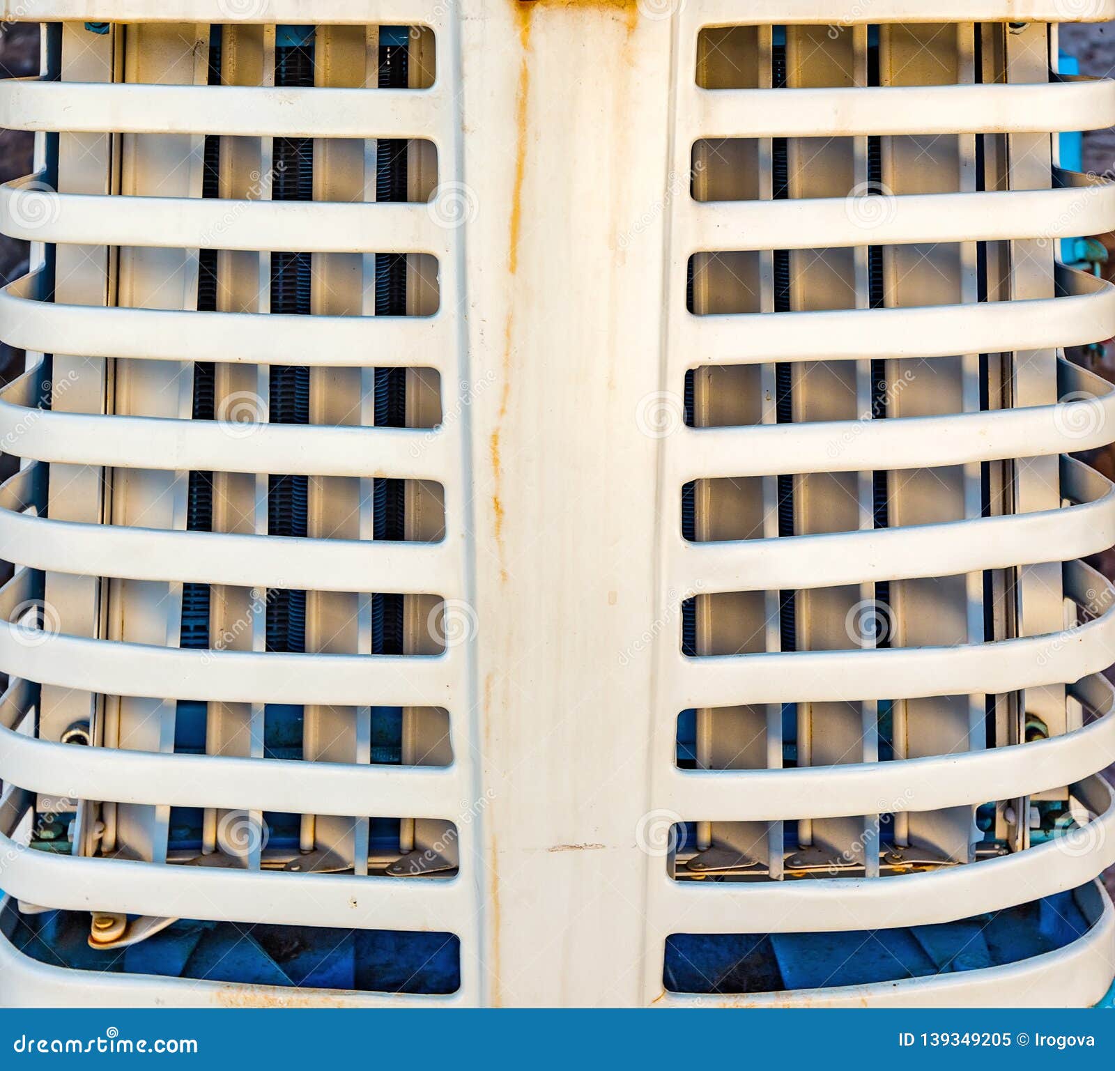 Lattice, Grille Radiator of an Old Tractor Stock Image - Image of ...