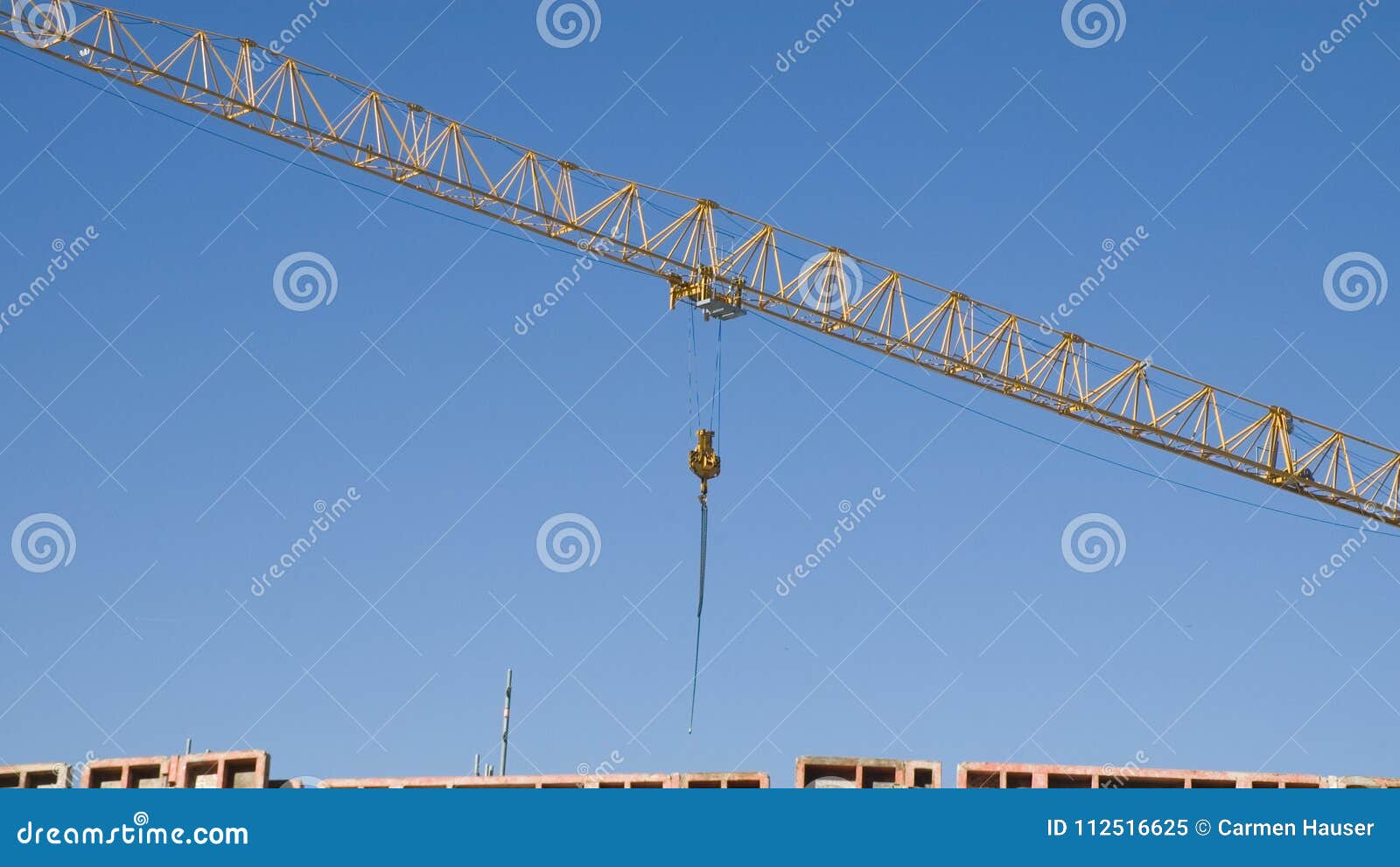 Lattice Jib of a Large Construction Crane Stock Image - Image of ...