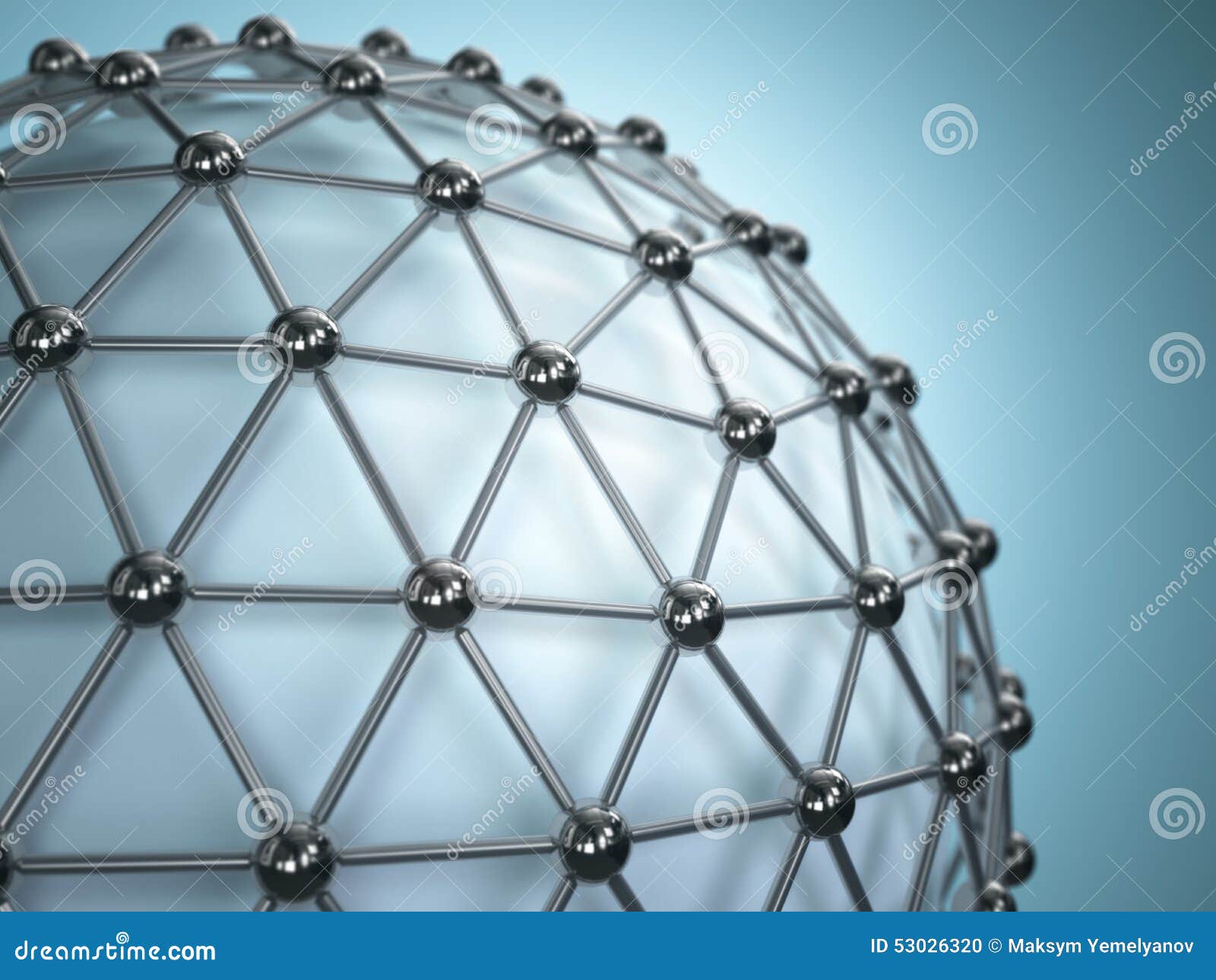 Lattice Sphere. Concept of Molecule. Abstract Background. Stock ...