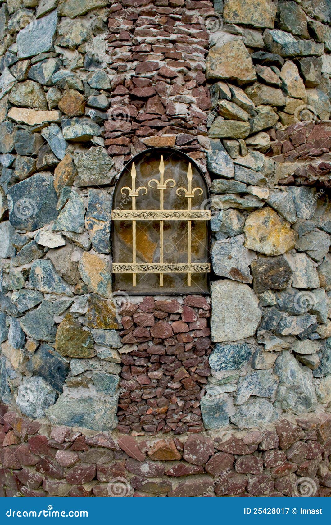 Lattice in the stone wall stock image. Image of gray - 25428017