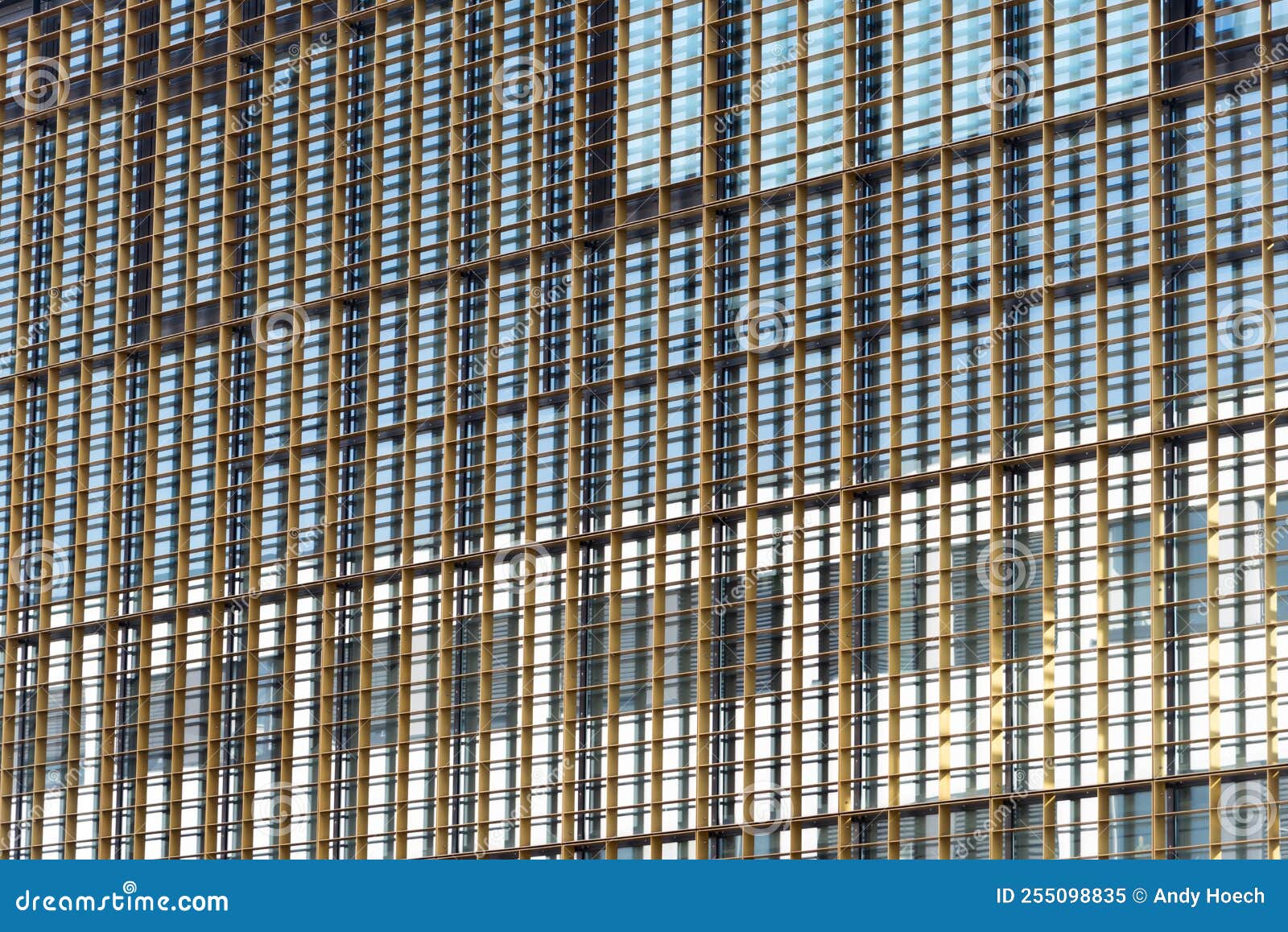 Lattice Structure of a Facade Made of Glass Stock Image - Image of ...