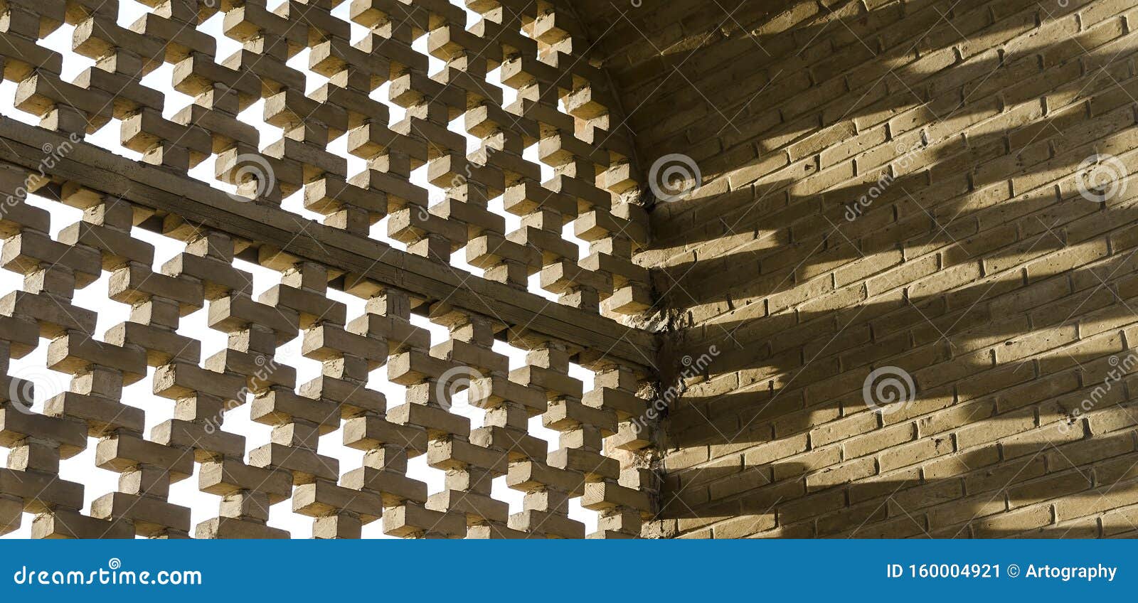 Latticed Brick Wall Light Pattern Stock Image - Image of shadow ...