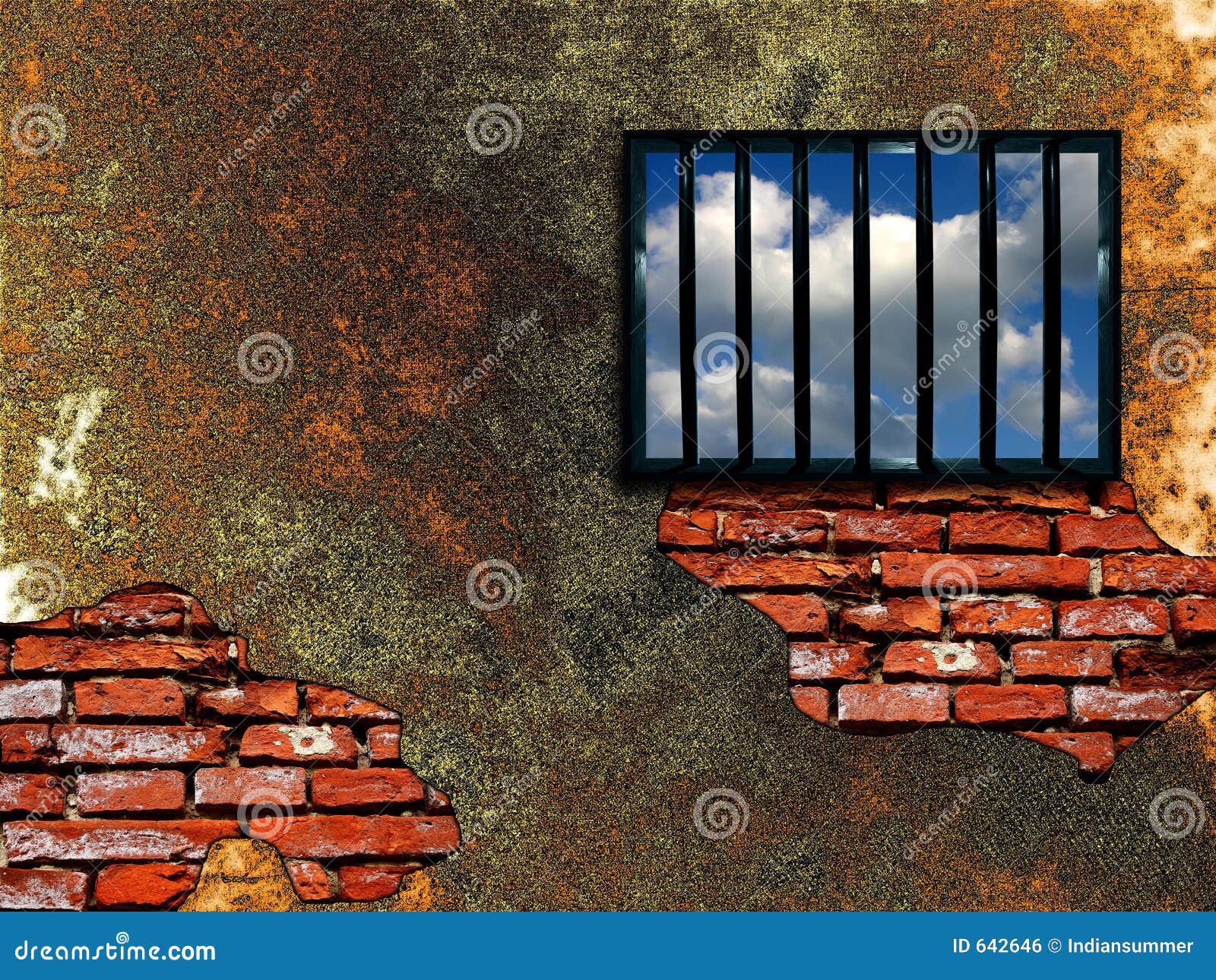 Latticed Prison Window Royalty-Free Stock Photography | CartoonDealer ...