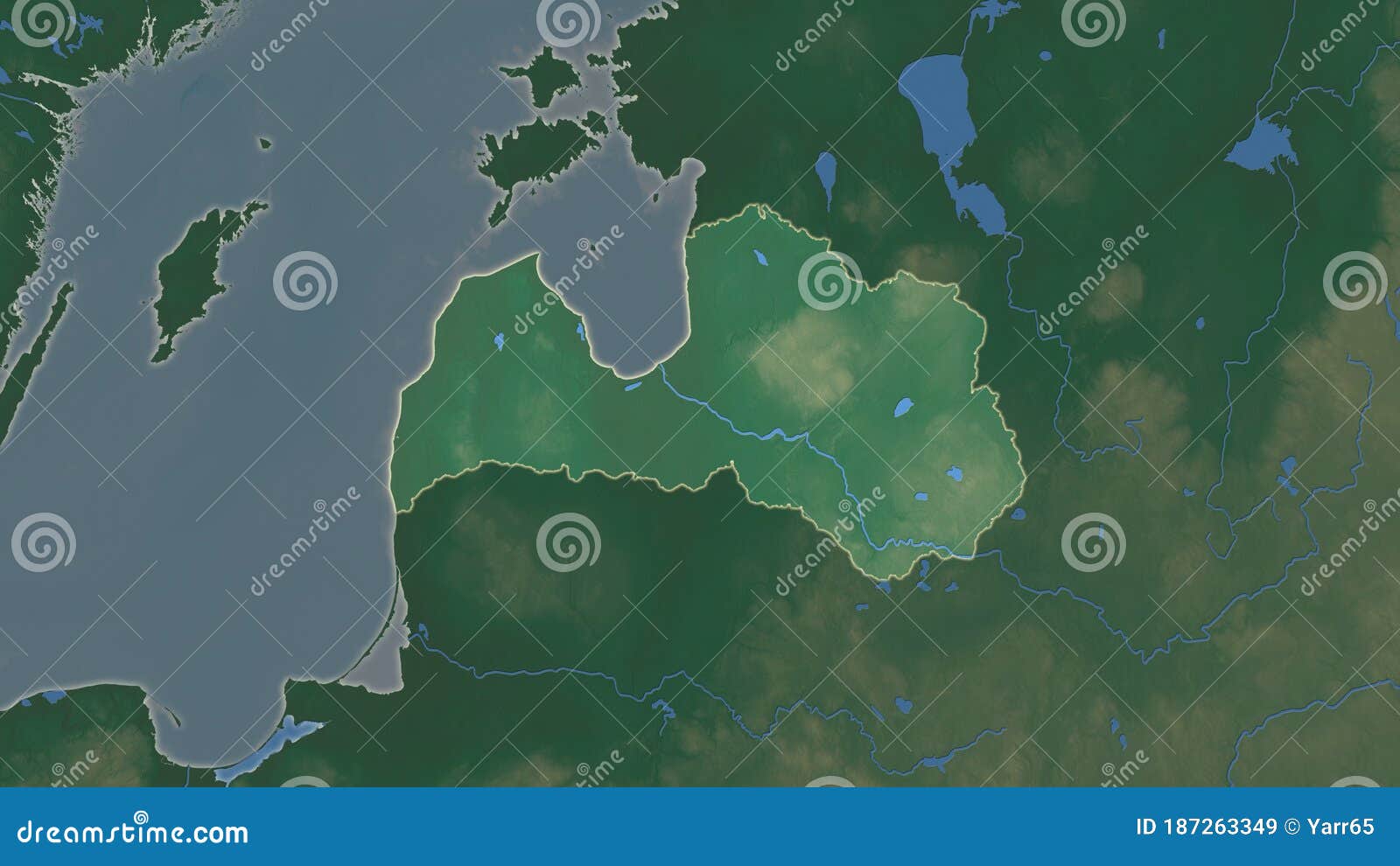 Latvia - Relief. Composition Stock Illustration - Illustration of ...