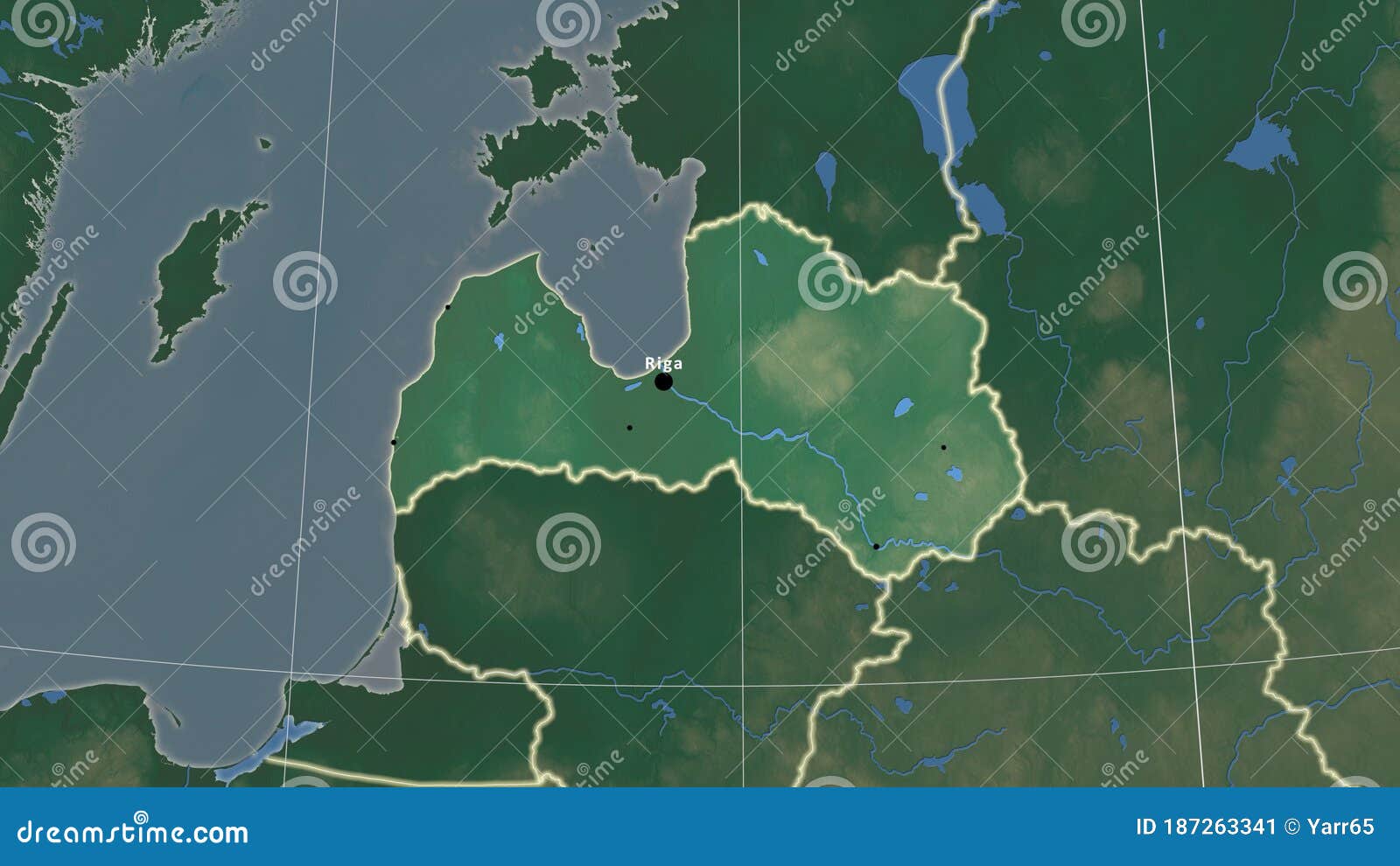 Latvia - Relief. Composition, Borders Stock Illustration - Illustration ...