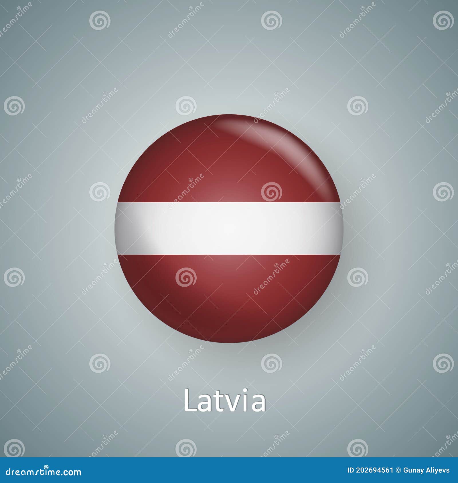 Latvia Flag Icon Circle 3d Gradient Isolated Stock Illustration ...