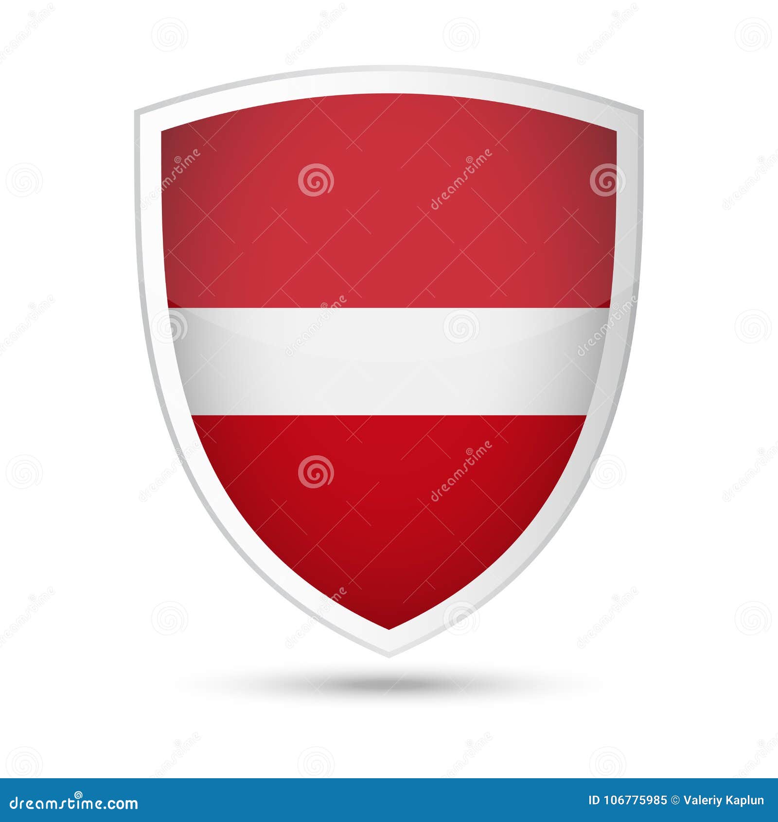 Latvia Flag Vector Shield Icon Stock Illustration - Illustration of ...