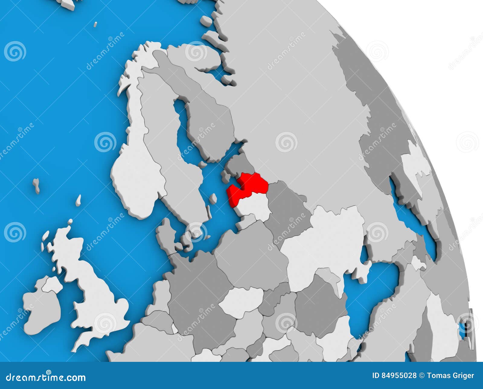 Latvia on globe stock illustration. Illustration of countries - 84955028