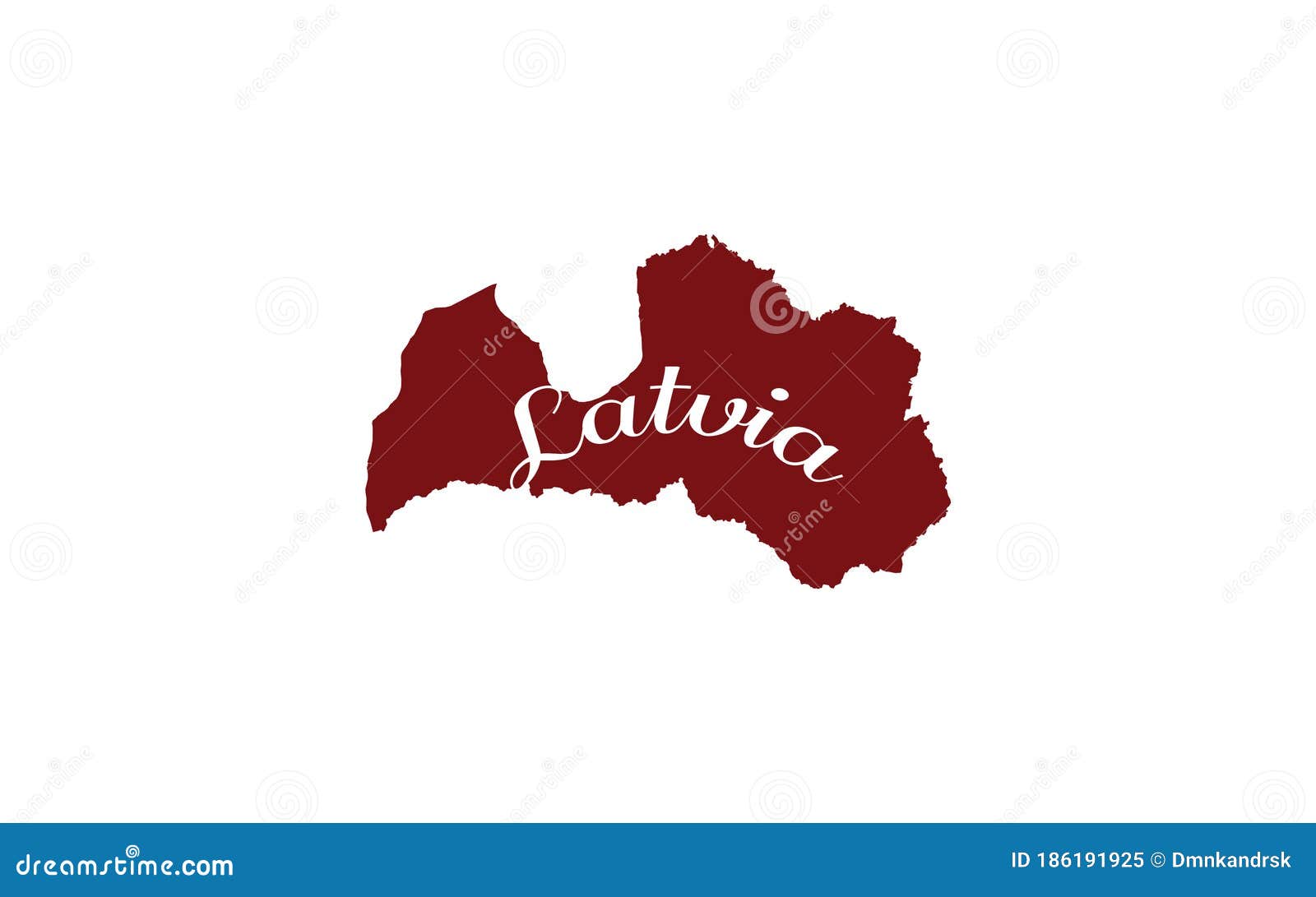 Latvia Map Country Shape Vector Illustration Stock Vector ...