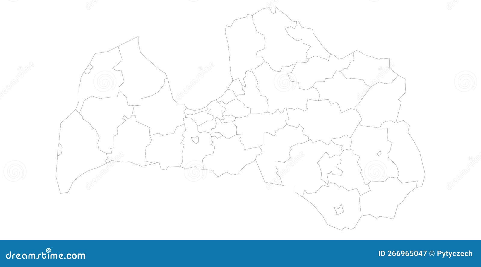 Latvia Political Map of Administrative Divisions Stock Illustration ...