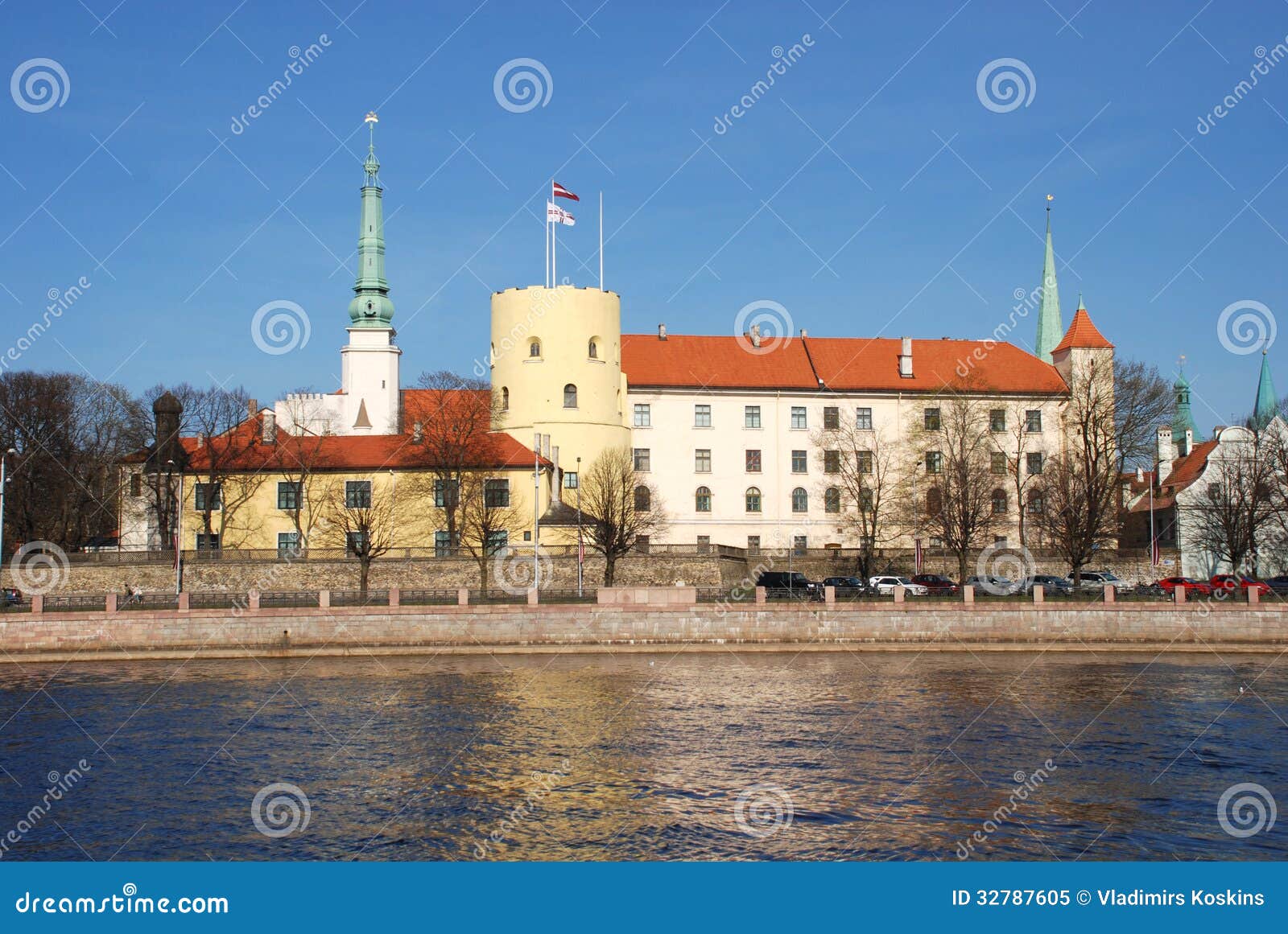 Latvia. the Riga castle stock image. Image of church - 32787605