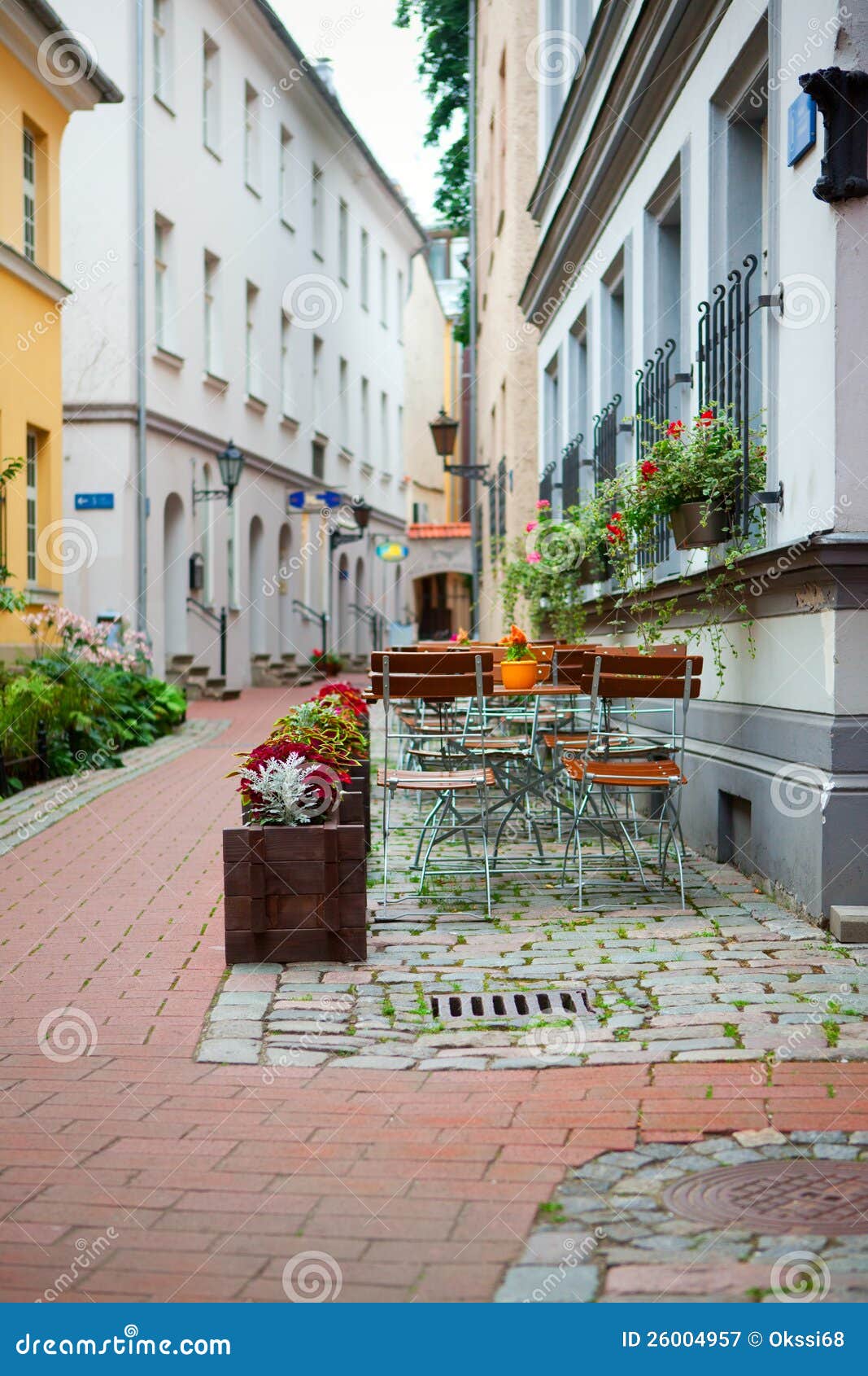 Latvia, Riga, street cafe stock image. Image of latvia - 26004957