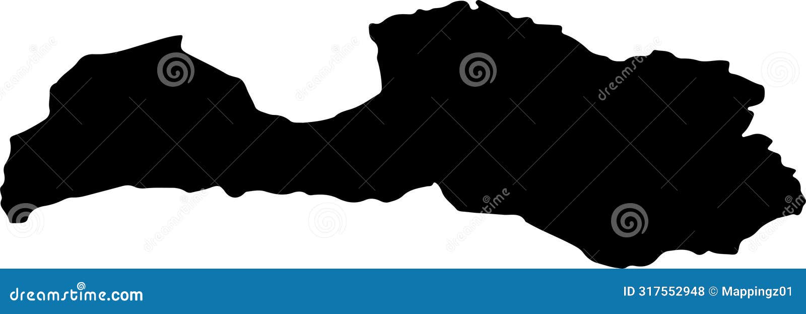 Latvia Silhouette Map with Transparent Background Stock Vector ...