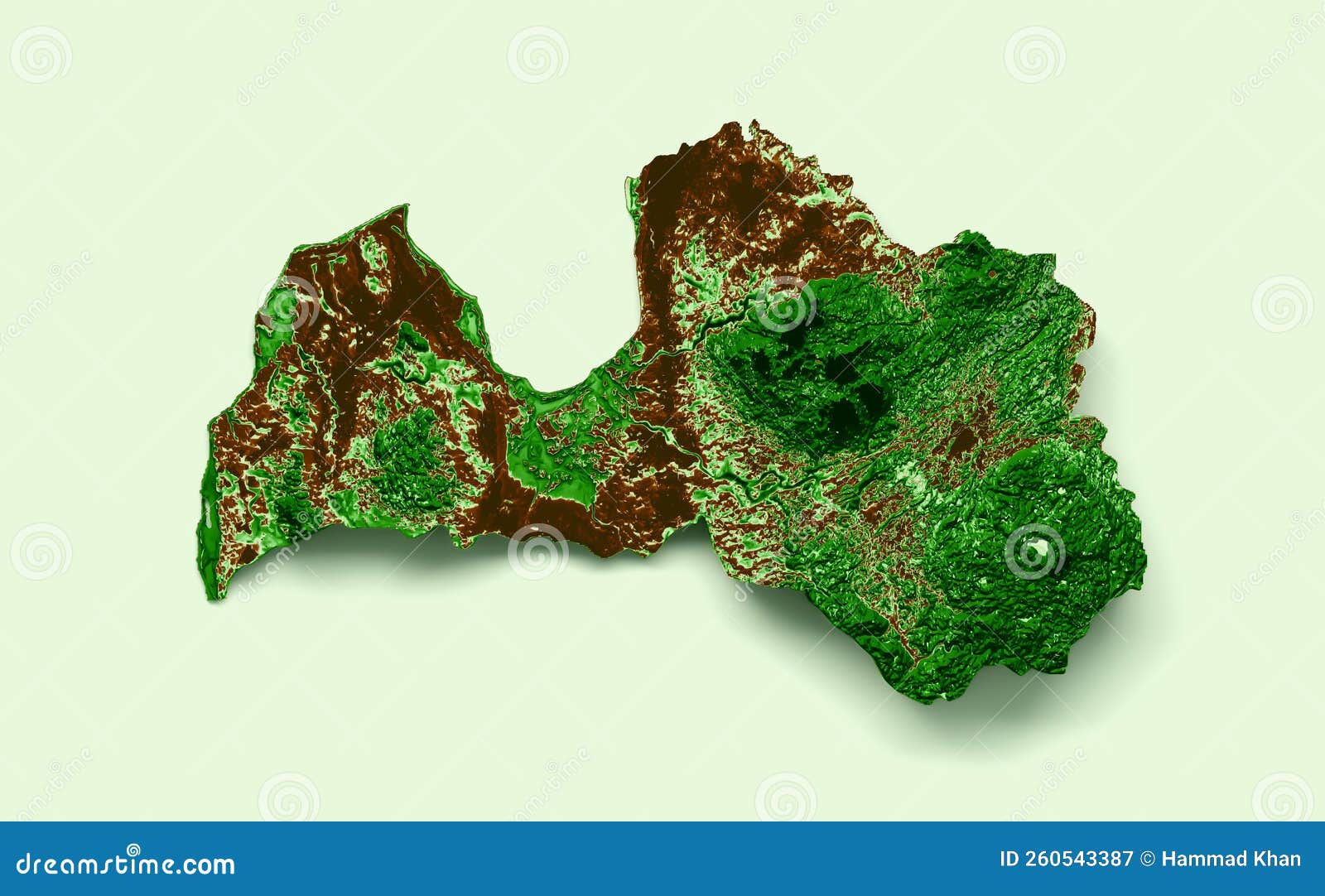 Latvia Topographic Map 3d Realistic Map Color 3d Illustration Stock ...