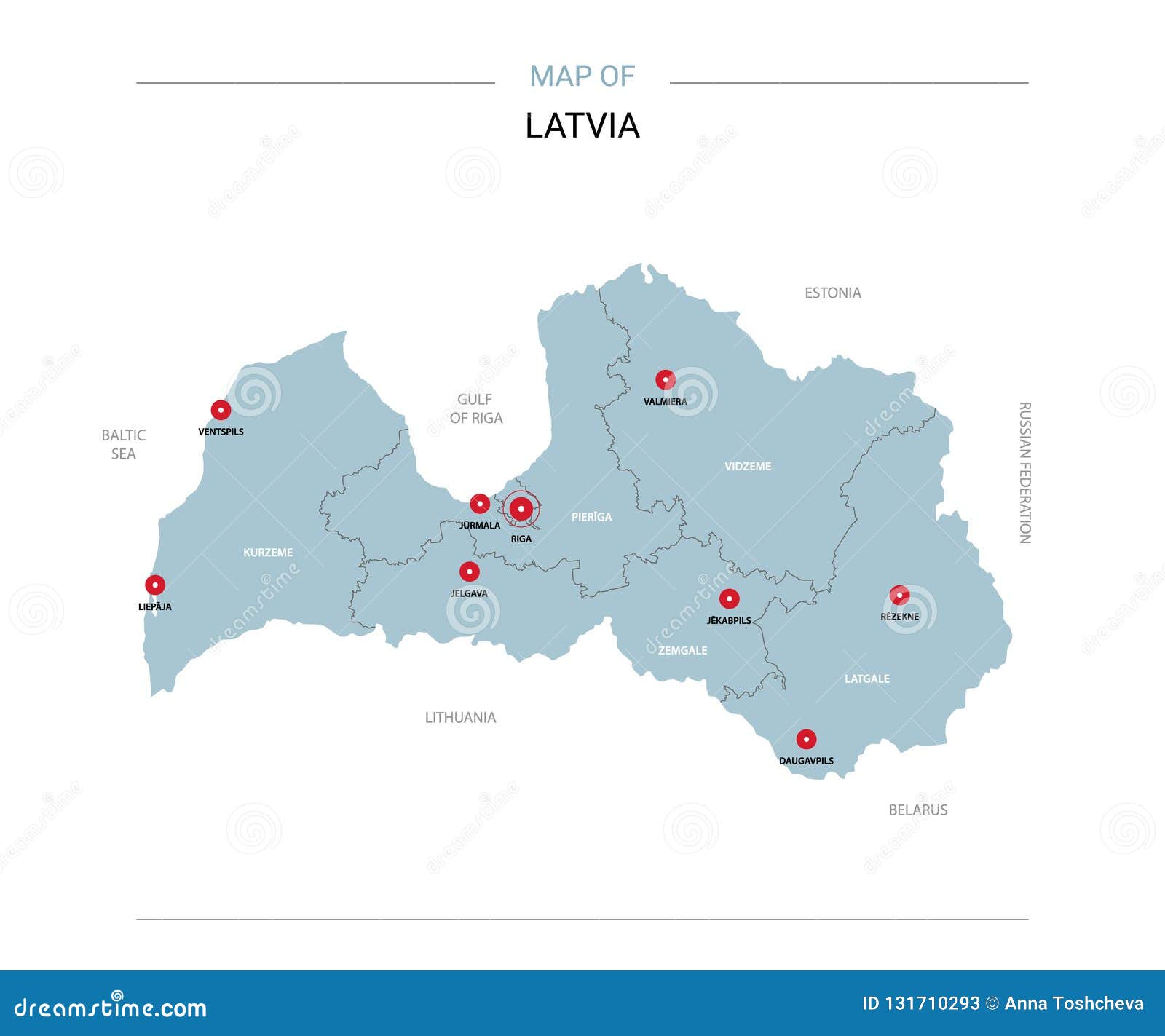 Latvia vector map. stock vector. Illustration of isolated - 131710293