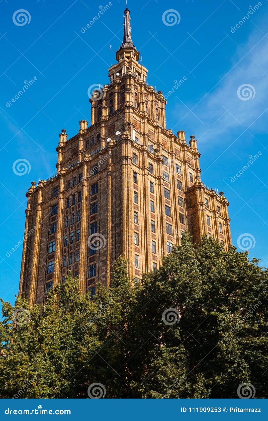 Latvian academy of science stock image. Image of academy - 111909253