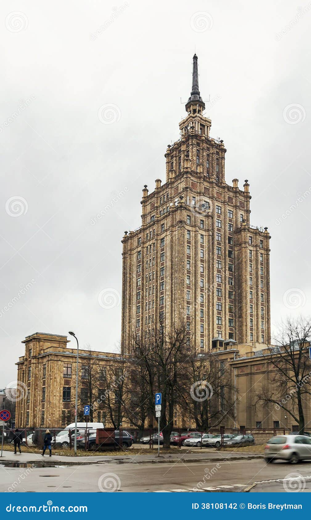 Latvian Academy of Sciences, Riga Stock Photo - Image of construction ...
