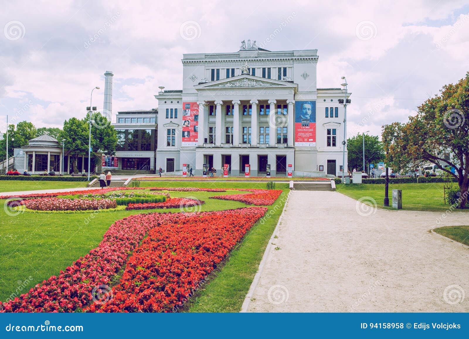 Latvian National Opera in Riga. Editorial Stock Photo - Image of nature ...