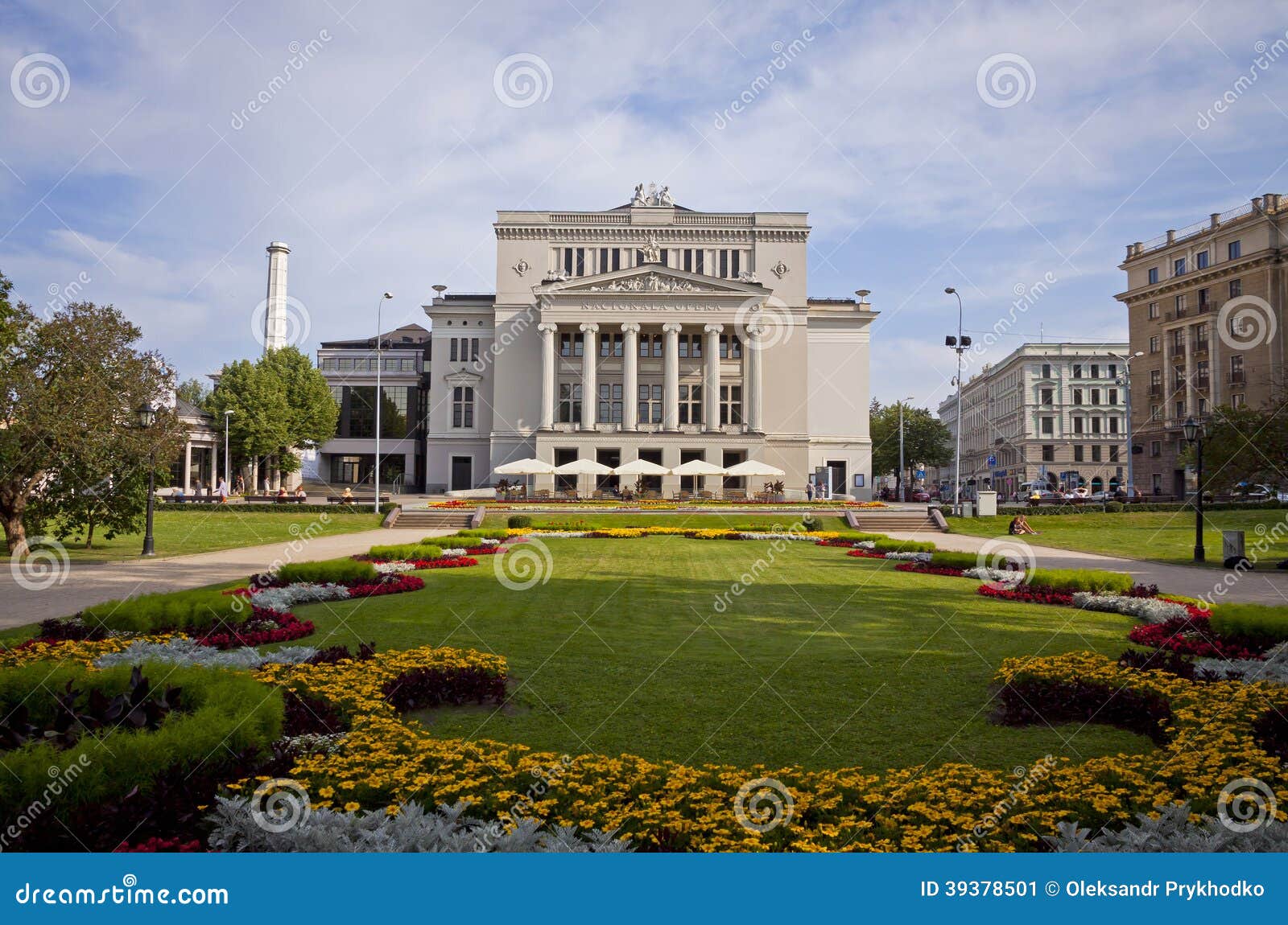 Latvian National Opera Theater in Riga Stock Image - Image of latvia ...