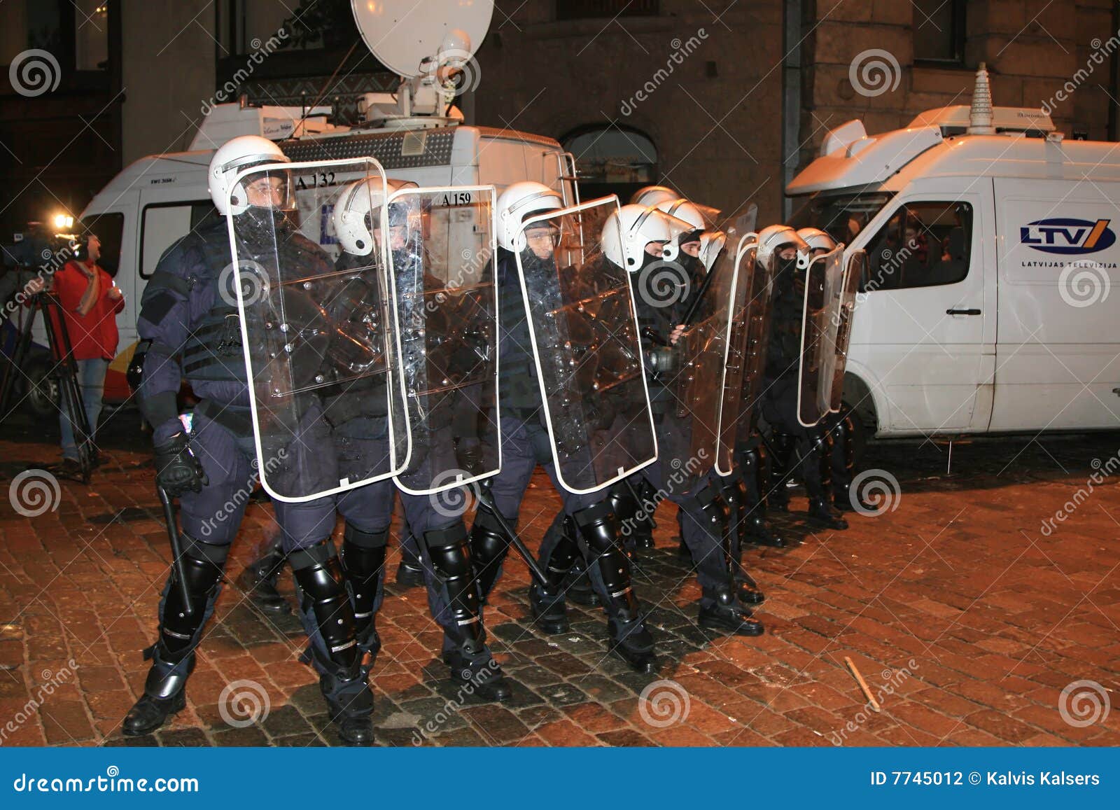 Latvian riot editorial photography. Image of equipment - 7745012