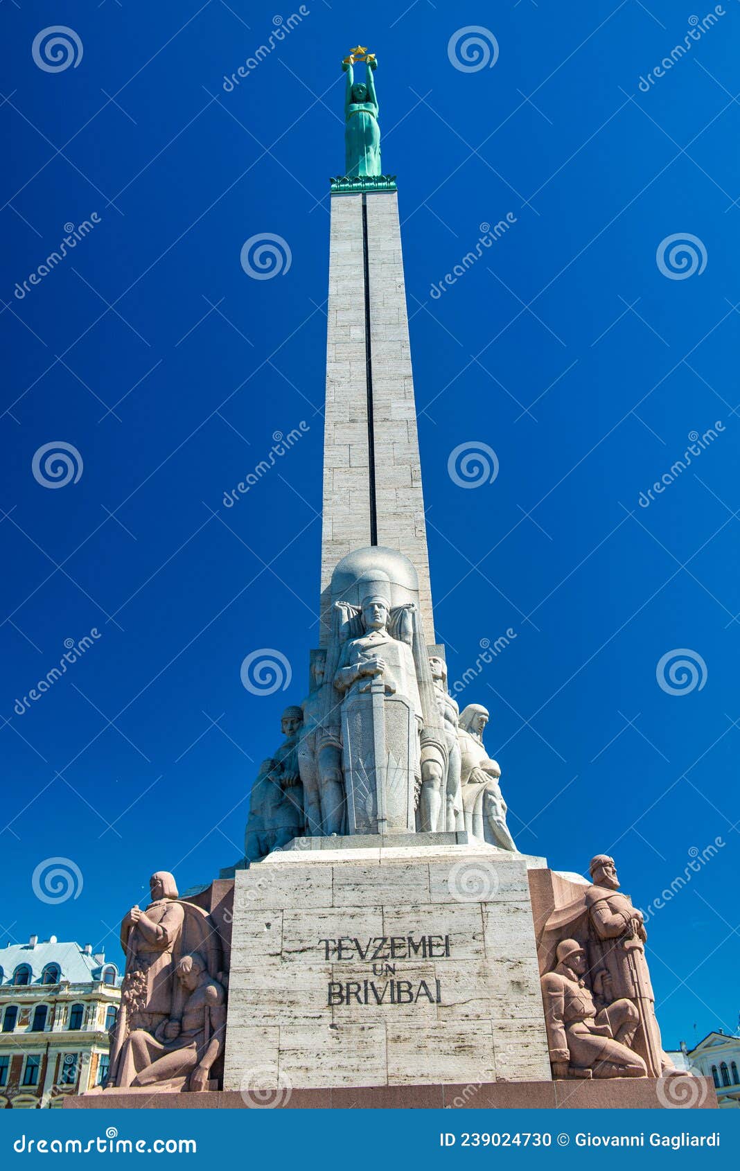 Latvian War of Independence Memorial, Riga Editorial Image - Image of ...
