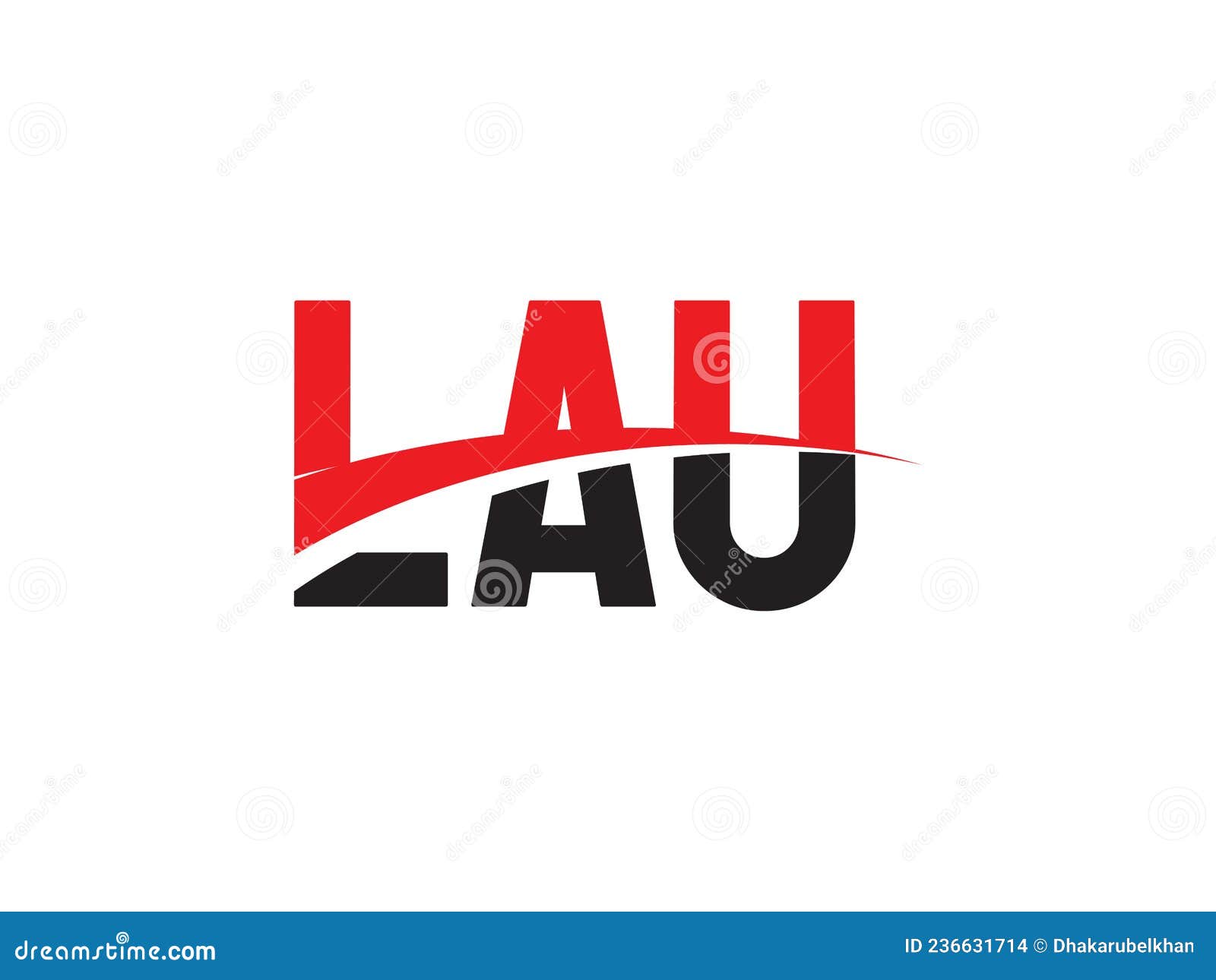 LAU Letter Initial Logo Design Vector Illustration | CartoonDealer.com ...