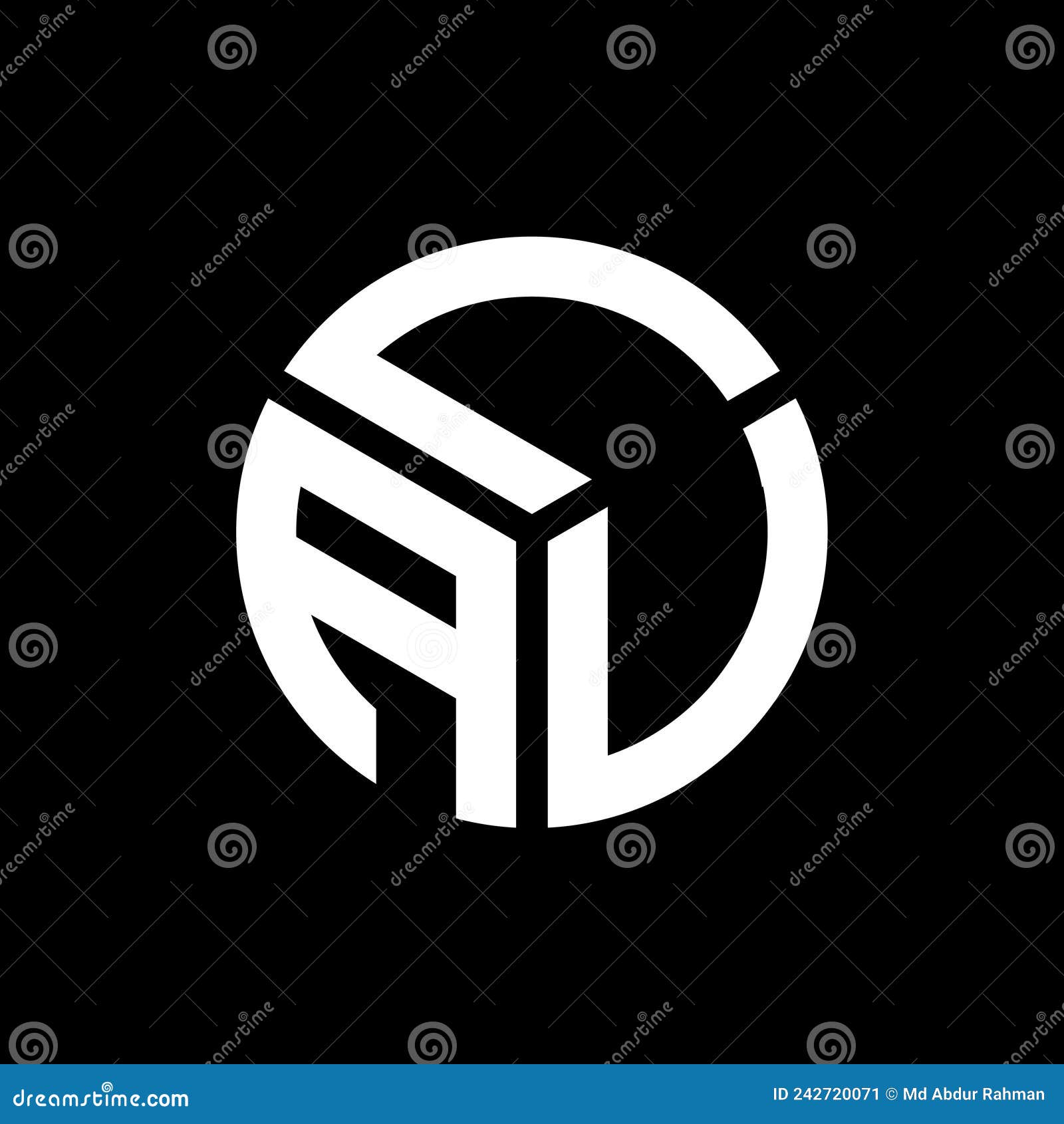 LAU Letter Logo Design On Black Background. LAU Creative Initials ...