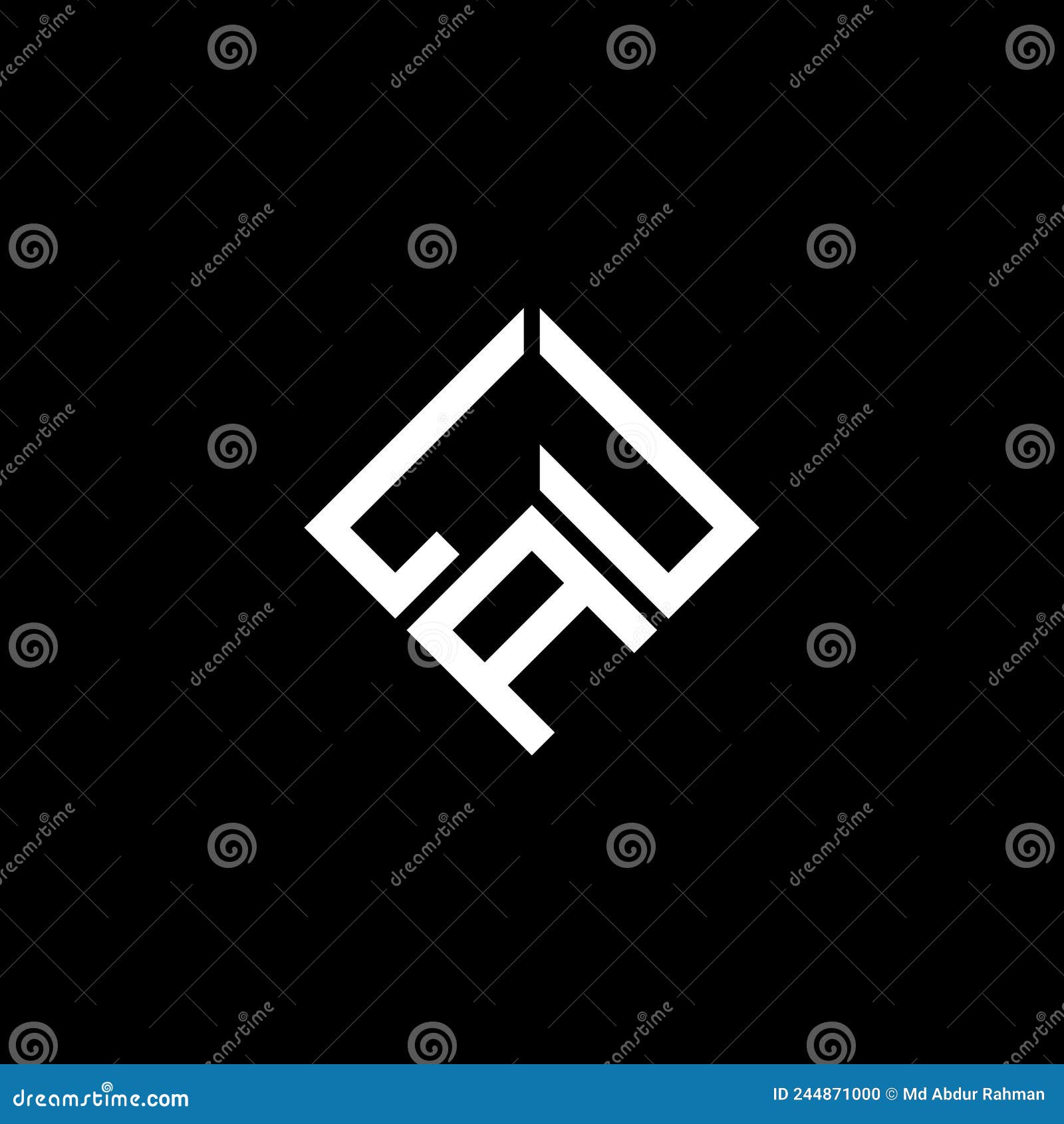 LAU Letter Logo Design On Black Background. LAU Creative Initials ...