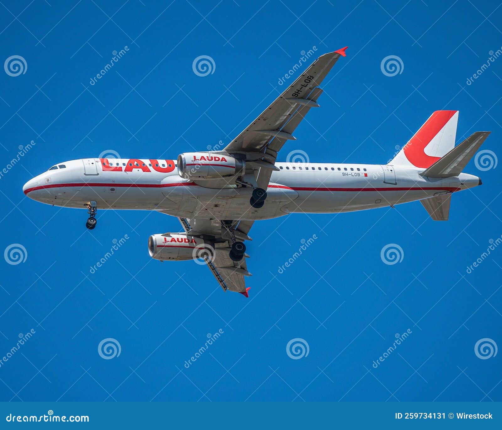 Lauda Air Airbus A320 Flying in the Blue Sky Editorial Photo - Image of ...