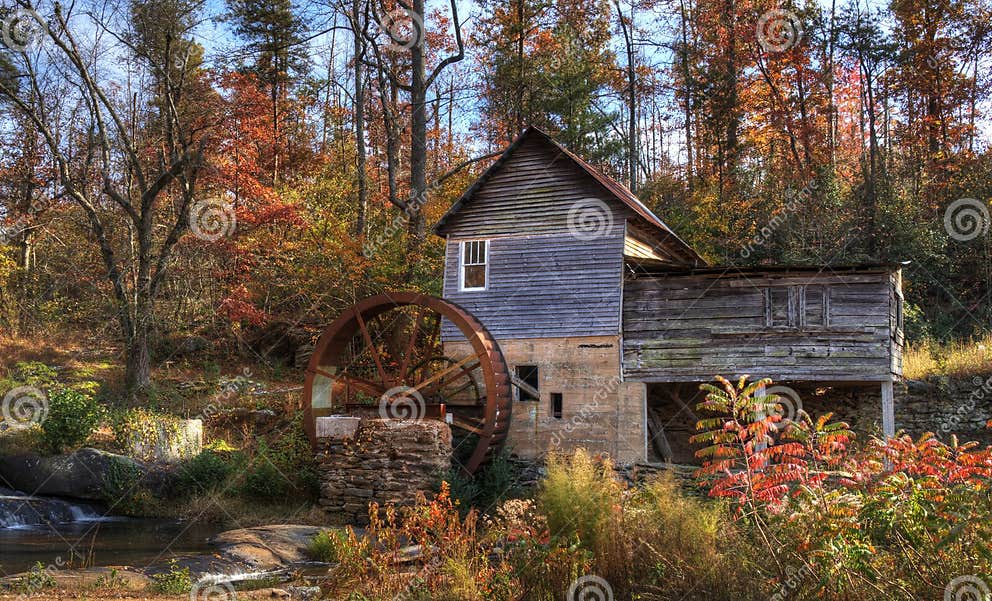 Laudermilk Mill stock photo. Image of historic, forest - 21829290