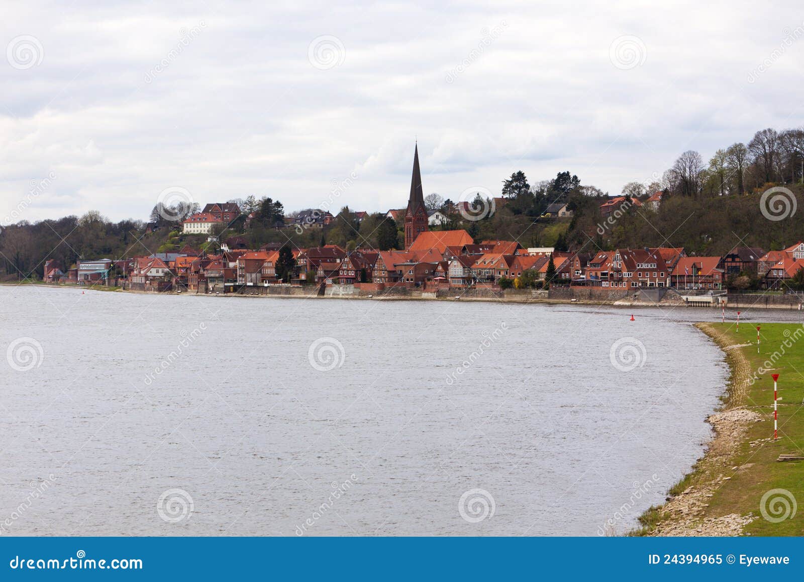 Lauenburg on the Elbe River Stock Image - Image of lauenburg, village ...