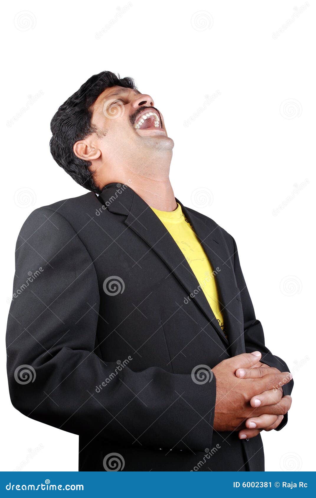 Laugh stock image. Image of isolated, happy, active, businessman - 6002381