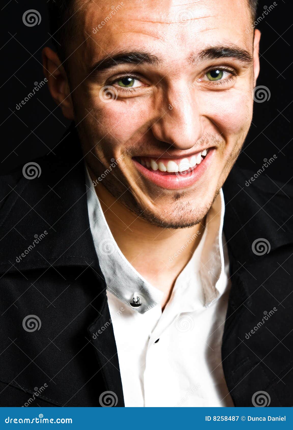 Laugh of amused funny man stock image. Image of studio - 8258487