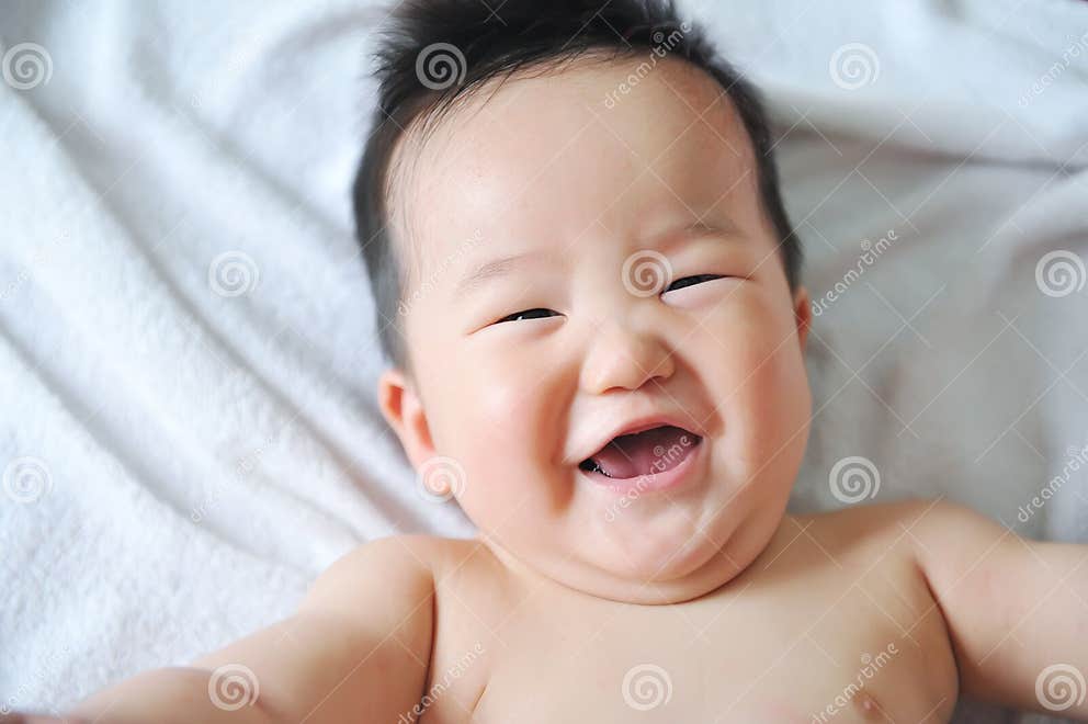 Laugh baby stock photo. Image of close, expression, baby - 25488488
