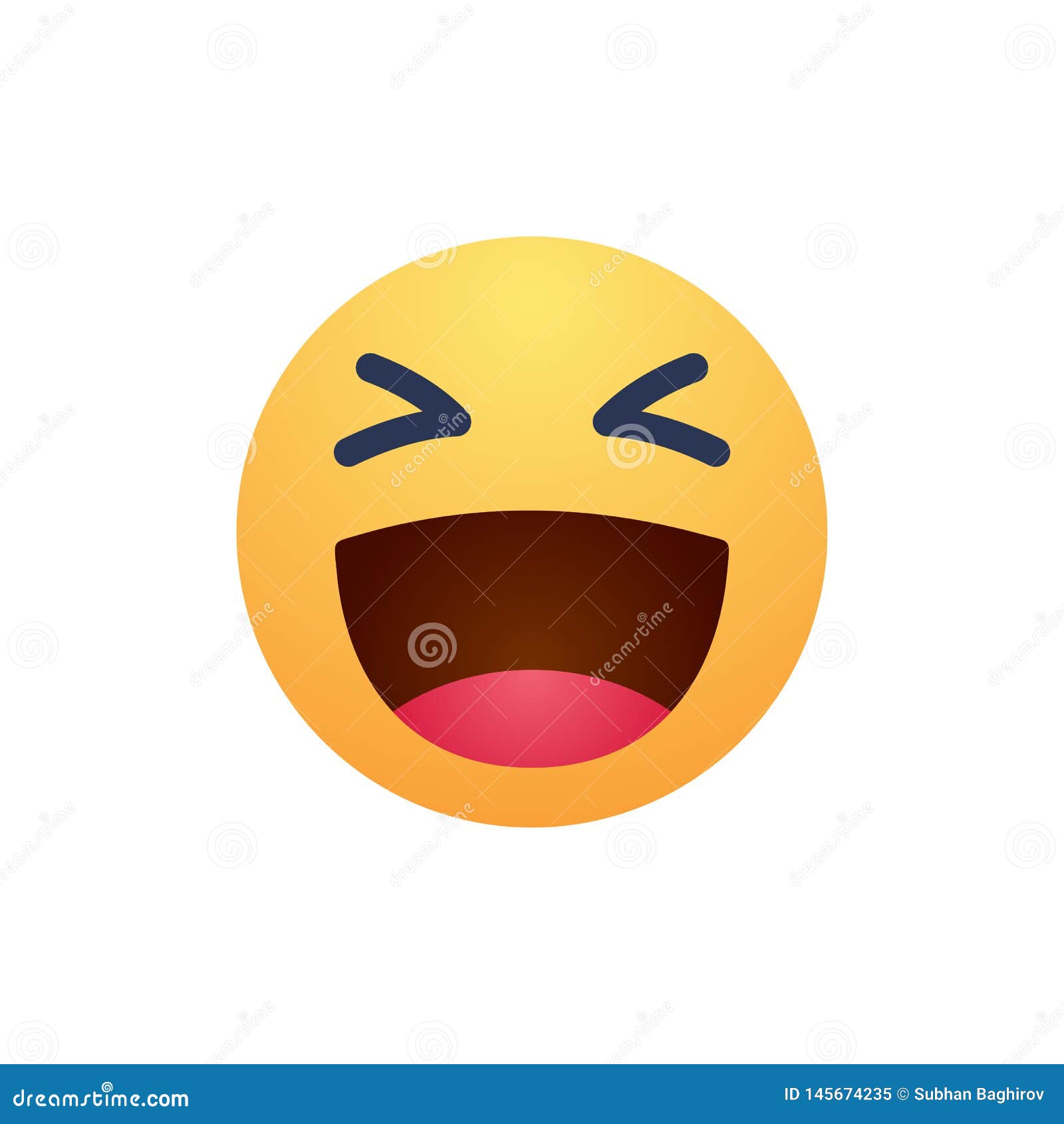 Laugh Ha Ha Good Emotion Simple Flat Style Vector Illustration Stock ...