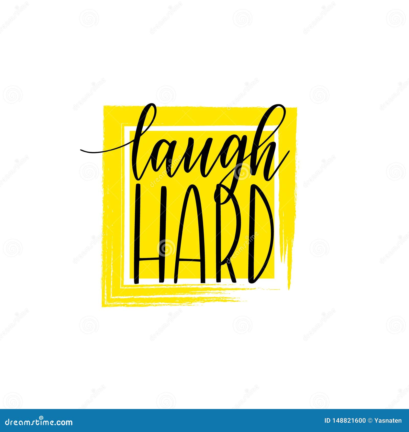 Laugh Hard Vector Inspirational Lettering Poster Design Stock Vector ...