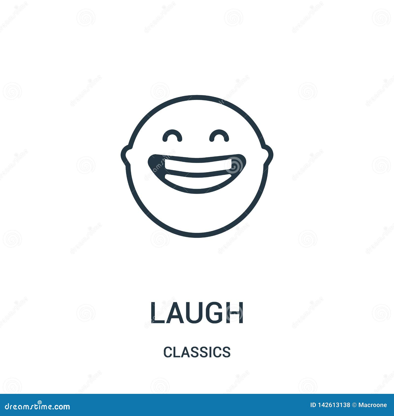 Laugh Icon Vector from Classics Collection. Thin Line Laugh Outline ...