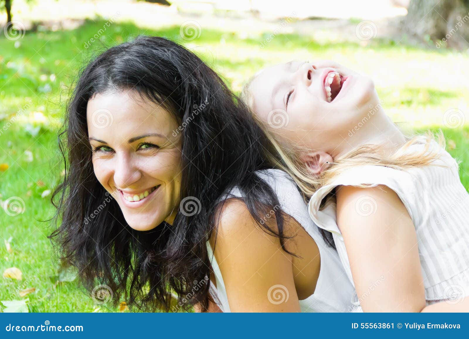 Laugh Of Mother And Daughter Stock Image Image Of Girl Blond 55563861