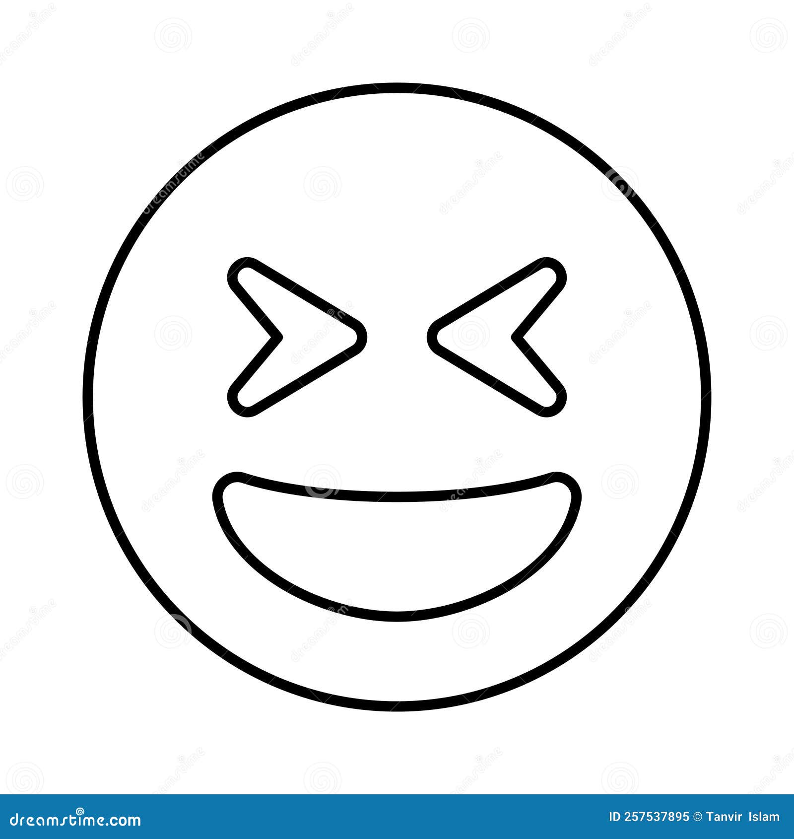 Laugh Squint Emoji Icon stock vector. Illustration of emoji - 257537895
