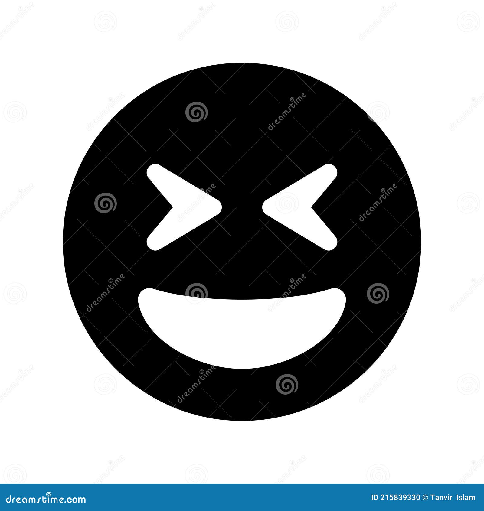 Squint Smiley Emoji Emoticon In Blue Bubble Speech Cartoon Vector ...