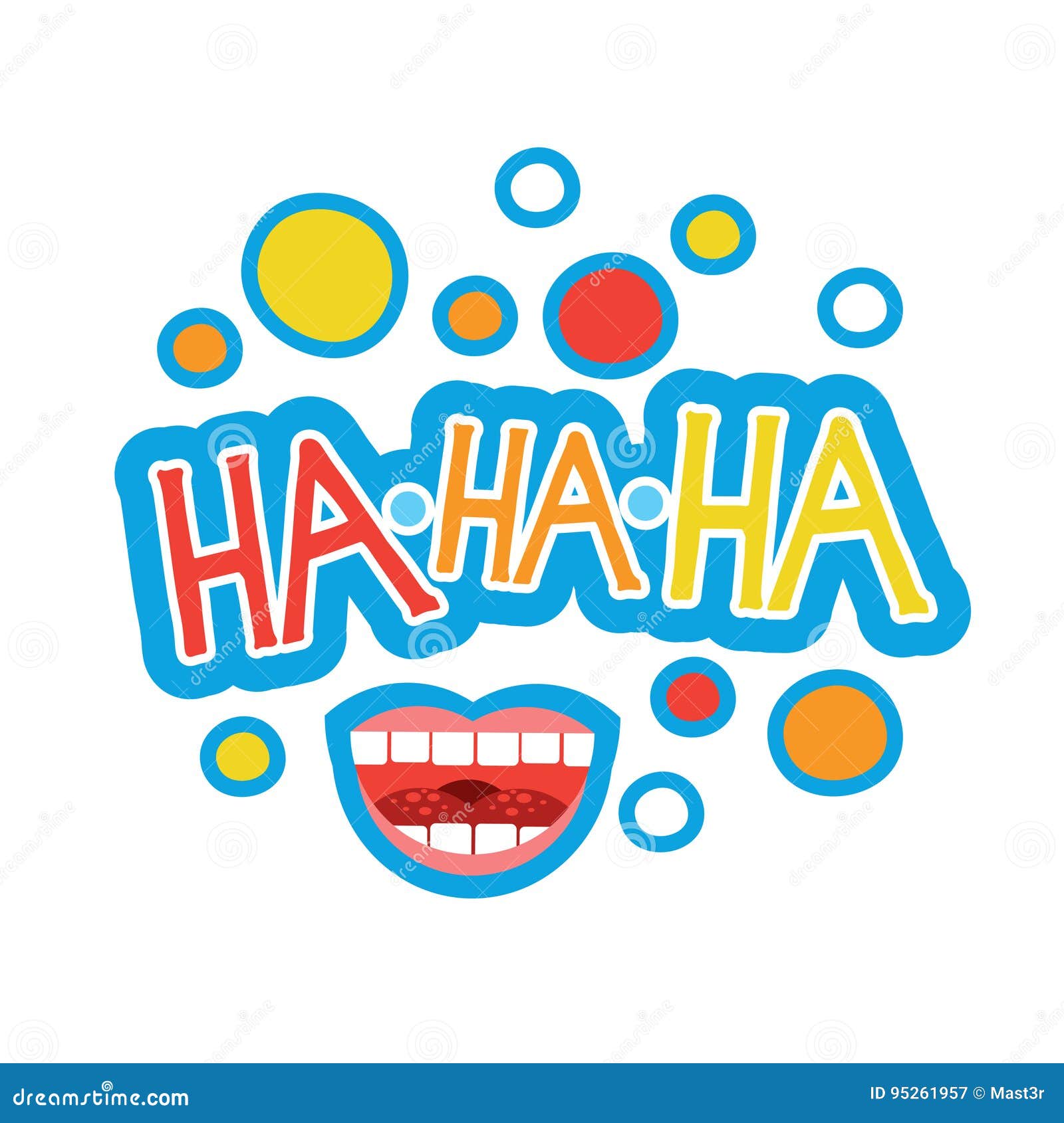 Laugh Sticker, Chat Message Label Icon Colorful Banner Stock Vector ...