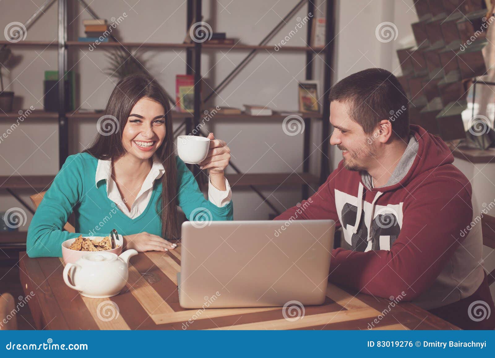 Laugh at the table stock photo. Image of meeting, smiling - 83019276