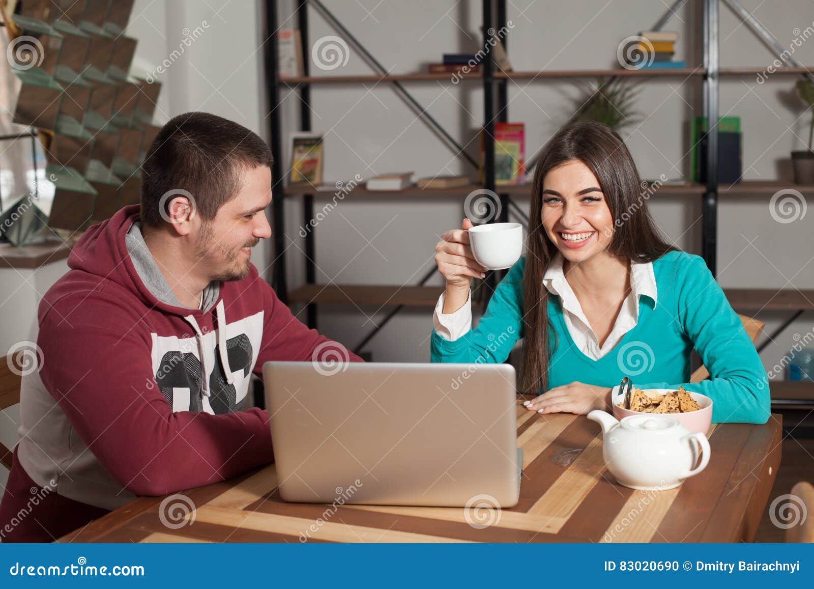 Laugh at the table stock photo. Image of meeting, plate - 83020690