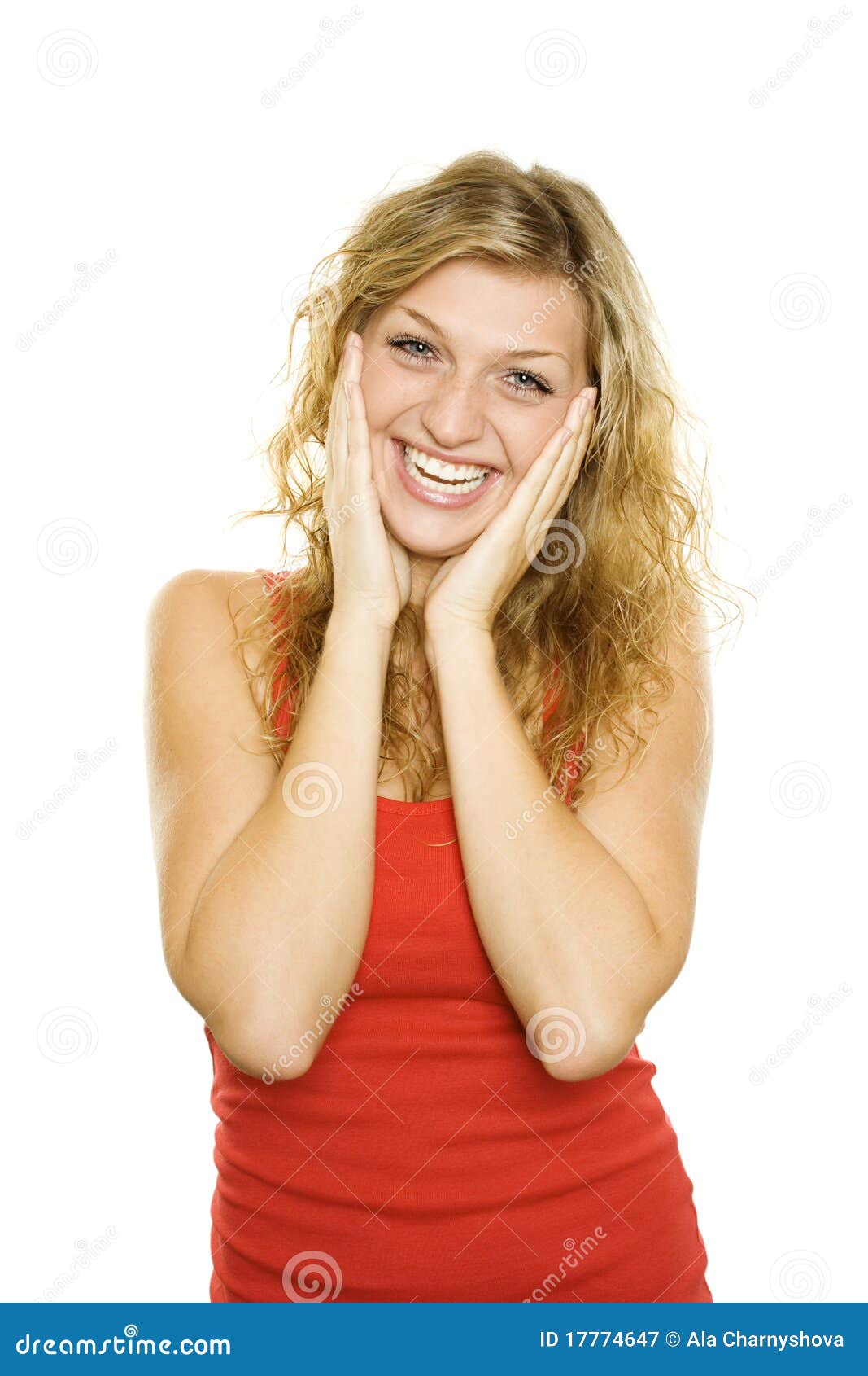 Laughing stock image. Image of blond, enjoyment, shoulders - 17774647