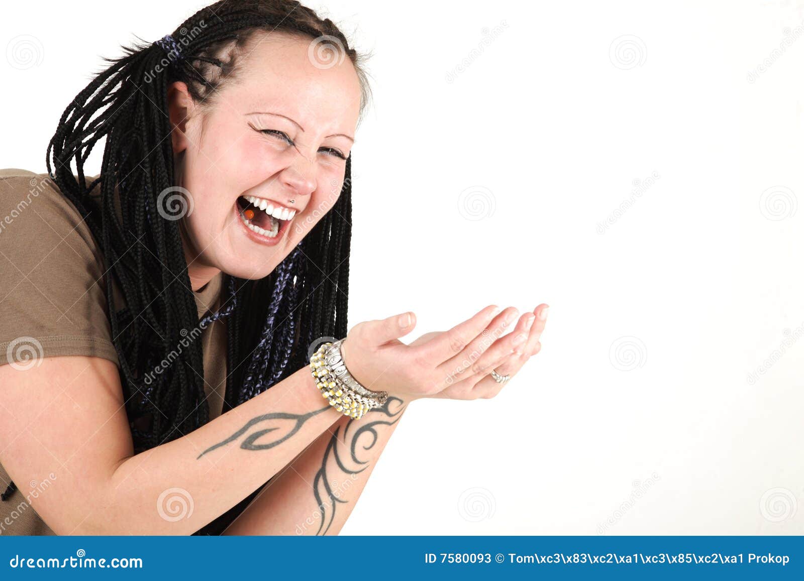 Laughing stock image. Image of makeup, adult, caucasian - 7580093